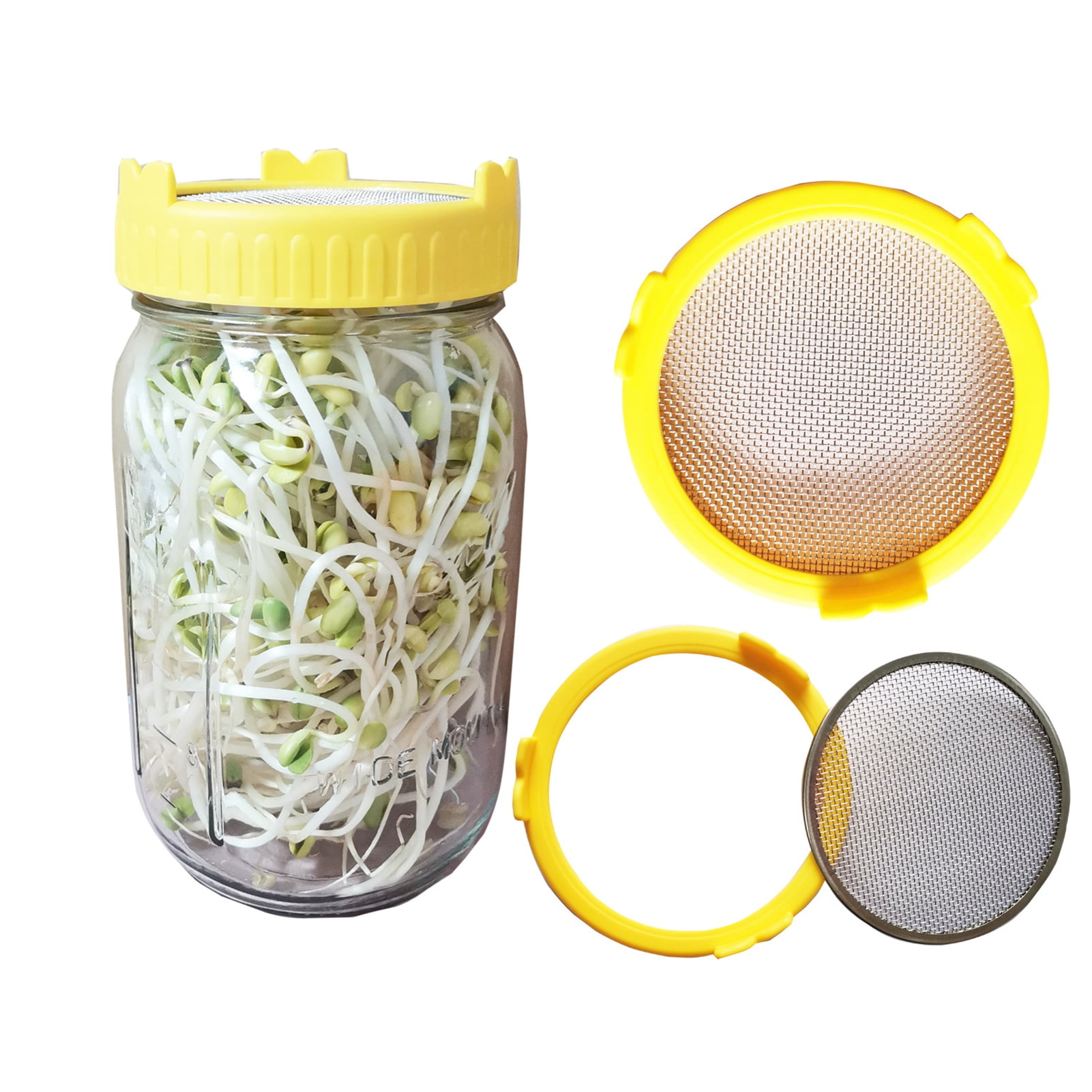 Washranp Sprouting Lids,Easy to Clean Good Drainage PP Sprout Lid with ...