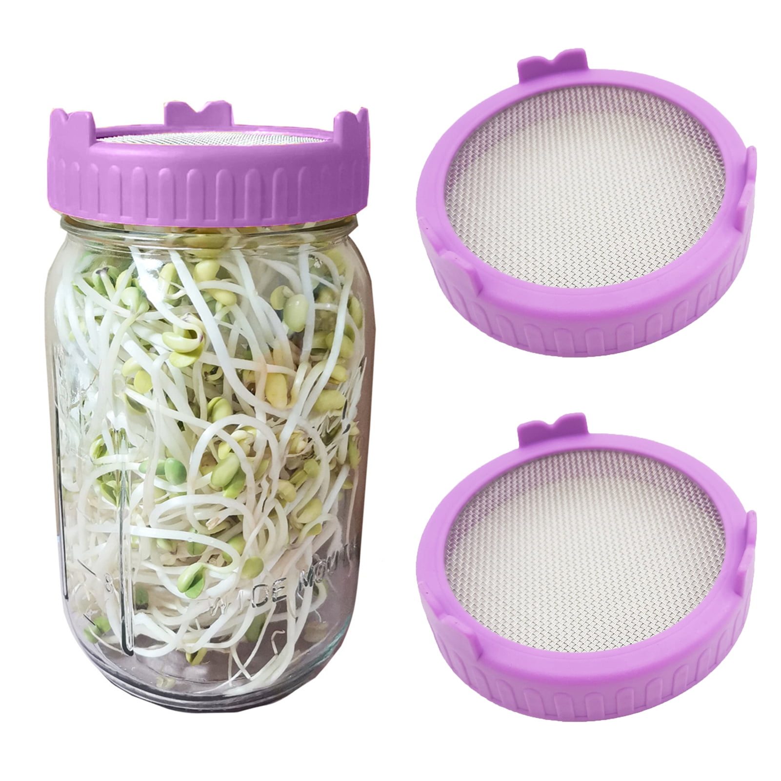 Washranp Sprouting Lids,Easy to Clean Good Drainage PP Sprout Lid with ...