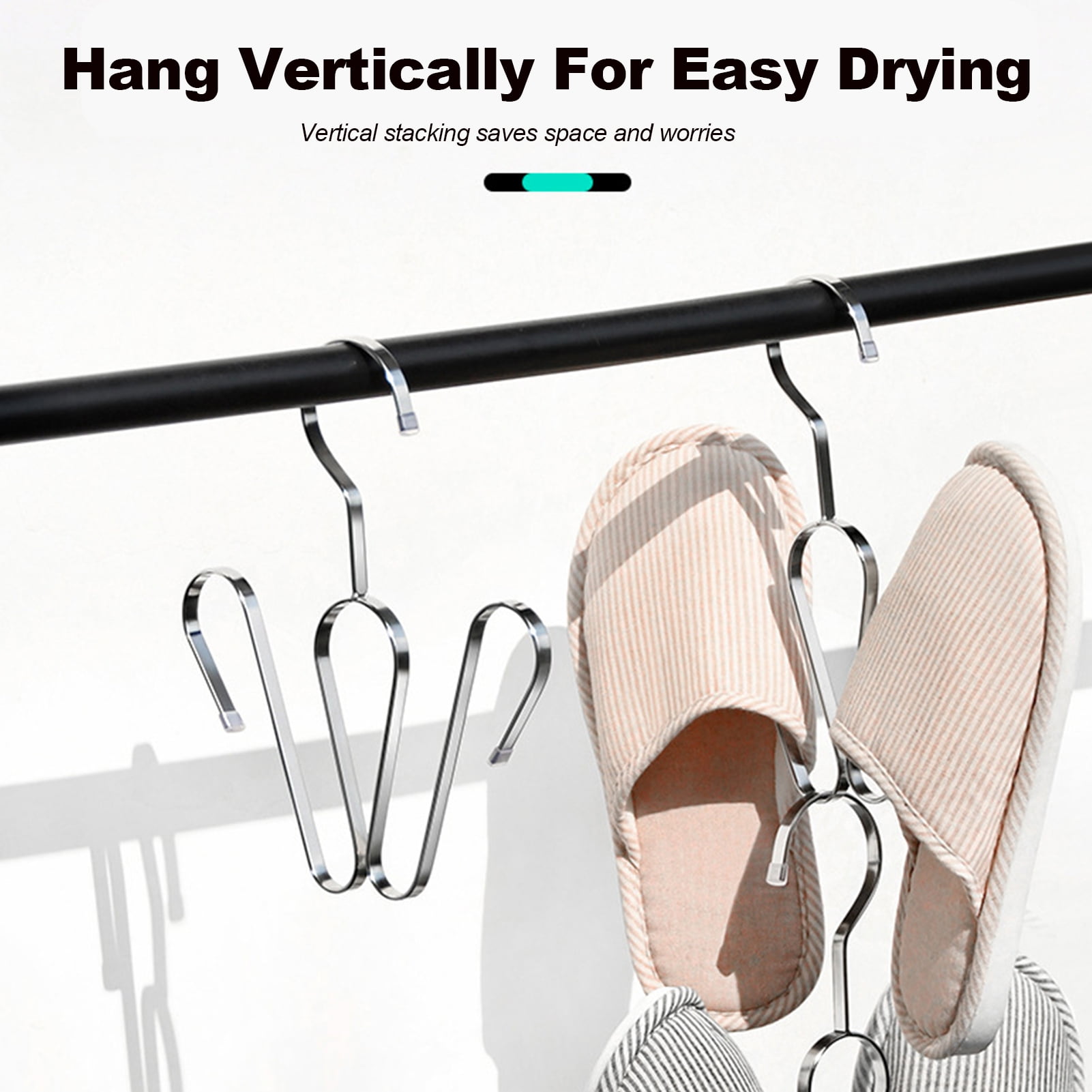 Washranp Stainless Steel Shoes Hanger Drying Rack,Dehumidifying Hanging ...