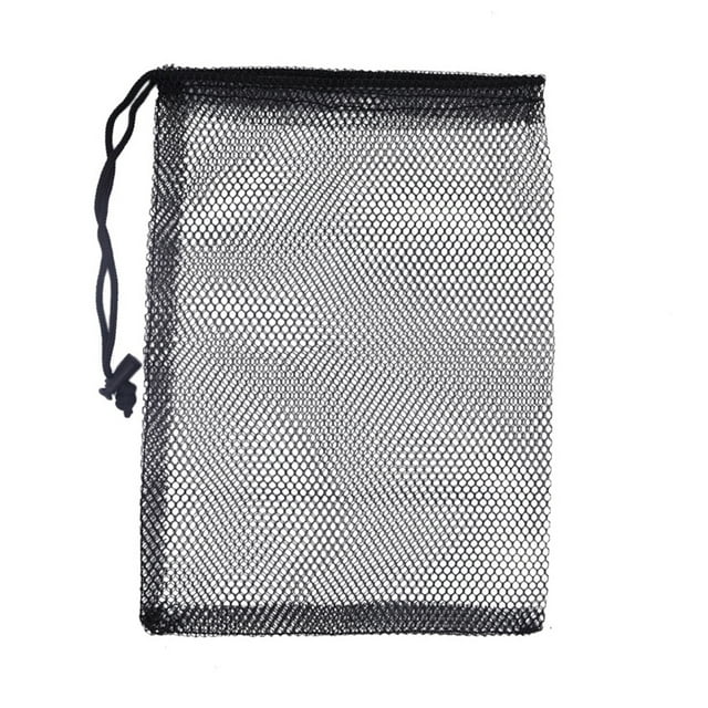 Washranp Storage Mesh Bag,Black Large Capacity Heavy Duty Drawstring ...