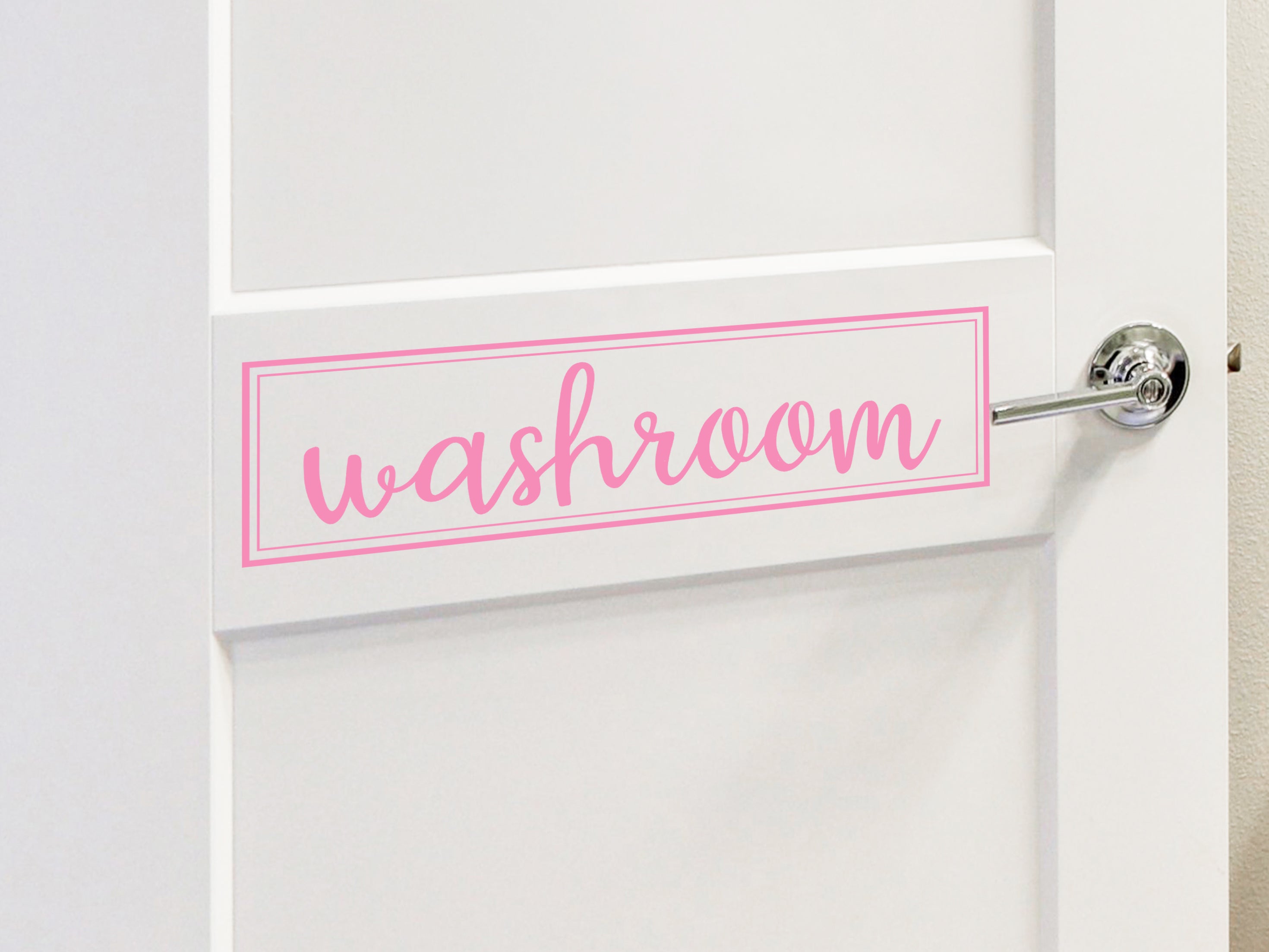 Washroom Cursive | Bathroom Wall and Door Decal - Walmart.com