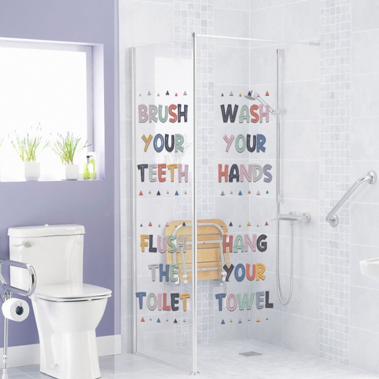 Washroom Rules Decoration Brush Wash Flush Bathroom Sign for Kids,Funny ...