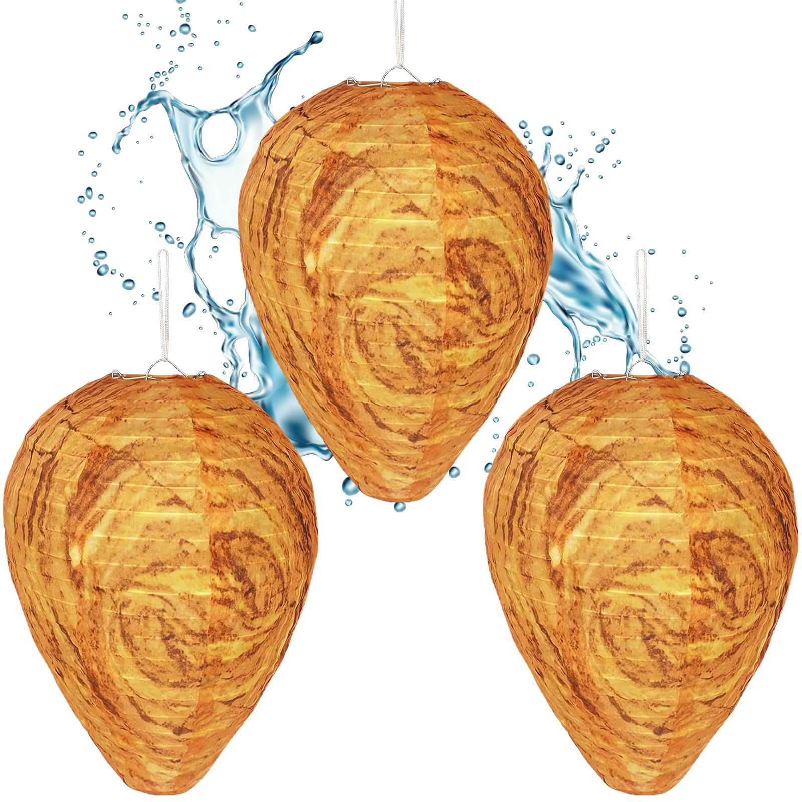 Fake Wasp Nest For Patio 3-Pack Fake Wasp Nest Decoys - Waterproof ...