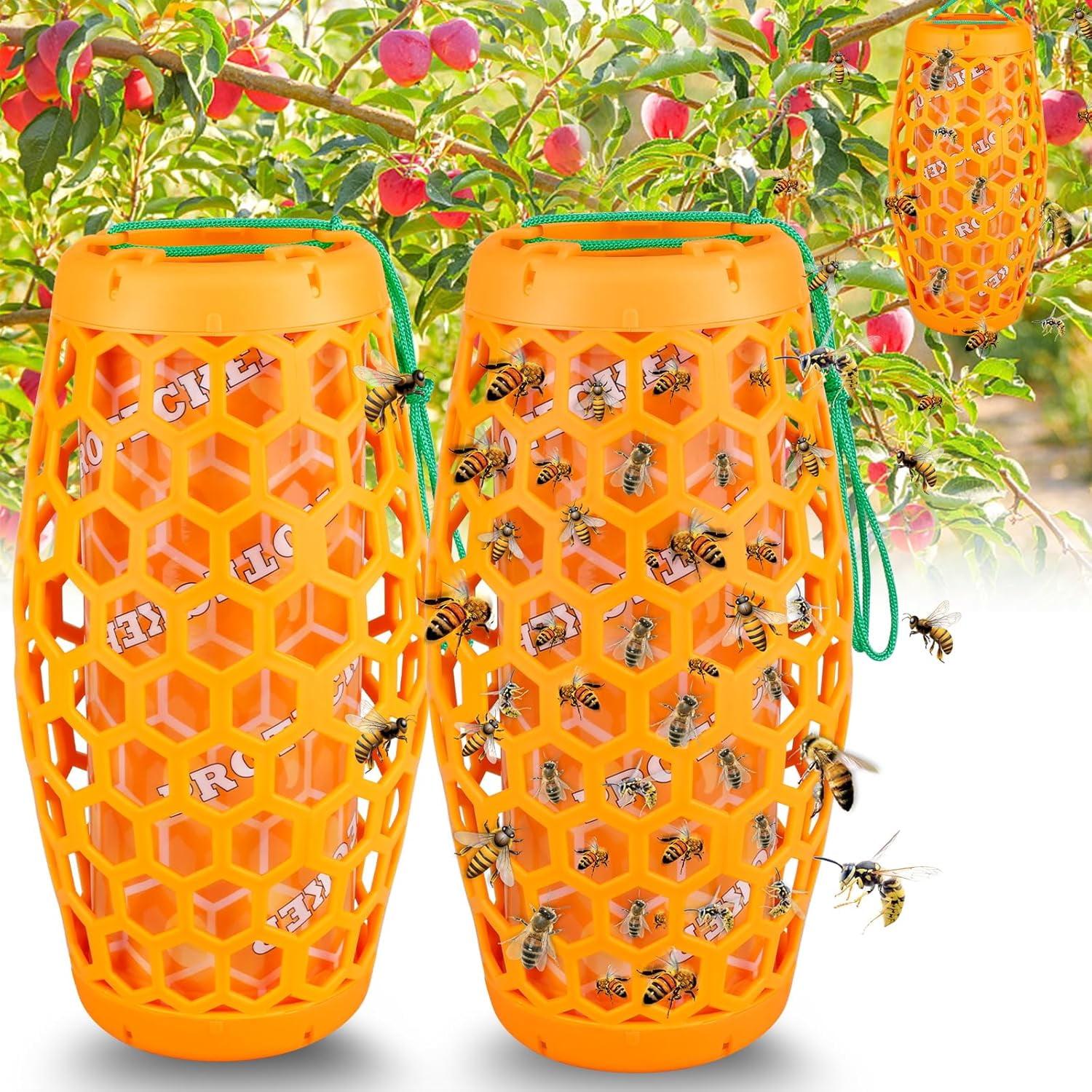 Wasp Trap Bee Traps Catcher,Carpenter Bee Traps Outdoor Hanging,Wasp ...