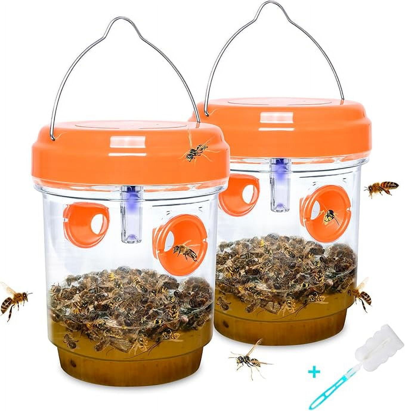 Wasp Trap Outdoor Hanging - Solar Bee Trap Catcher - Yellow Jacket Trap ...