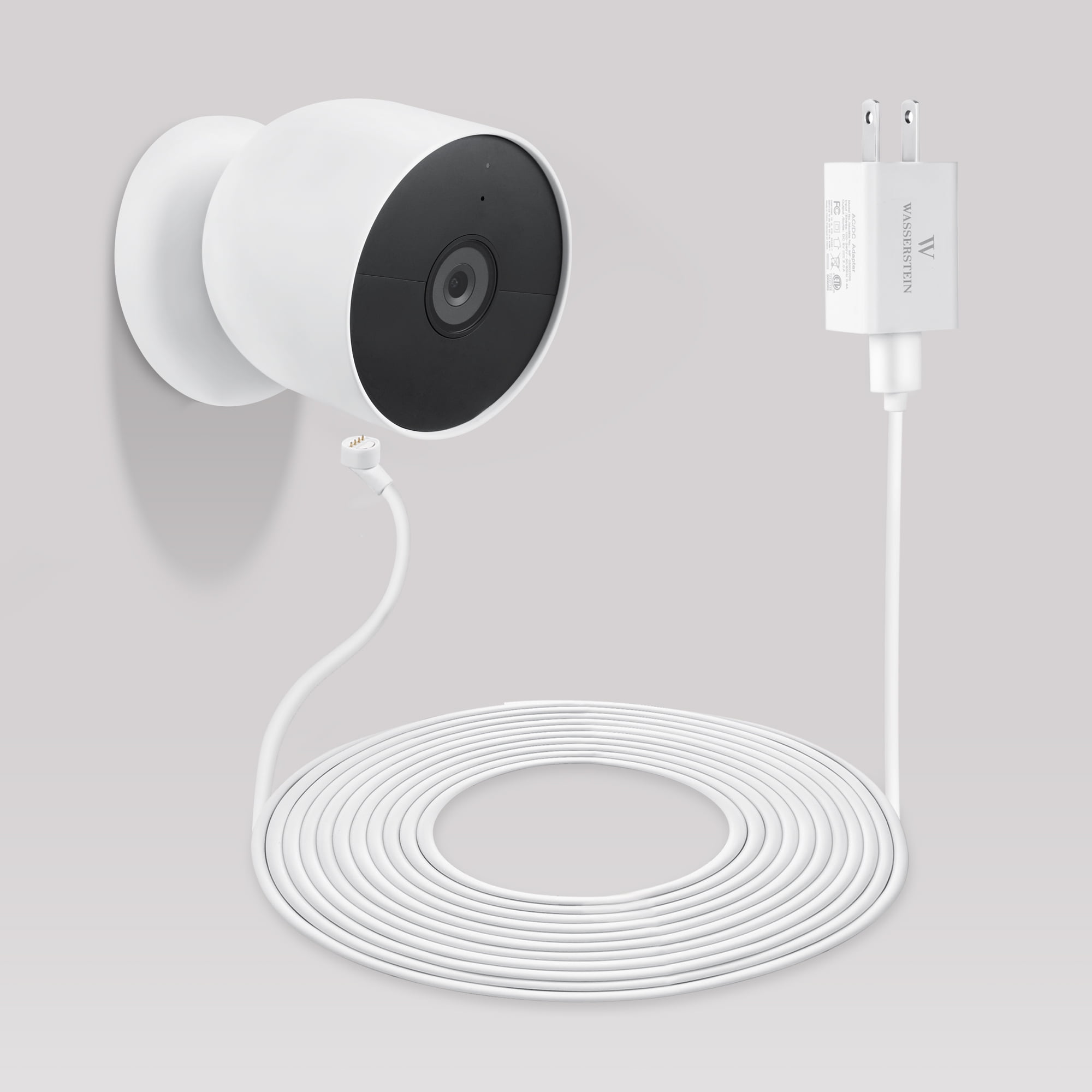 Wasserstein 26ft Power Cable and Adapter for Google Nest Cam, Camera ...
