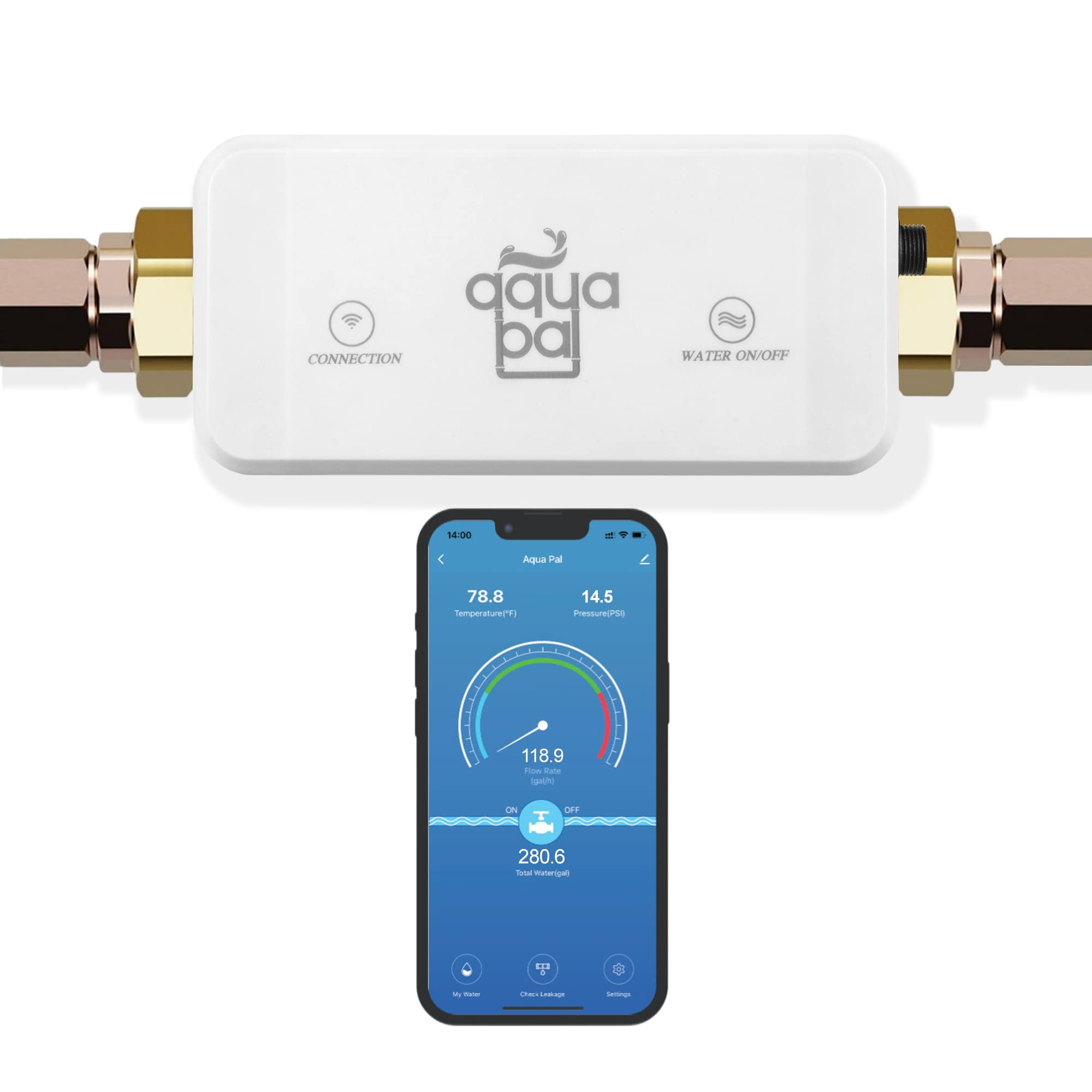 Wasserstein Aqua Pal Smart Leak Detector - Smart Water Sensor to Protect Your Home from Leaks ...