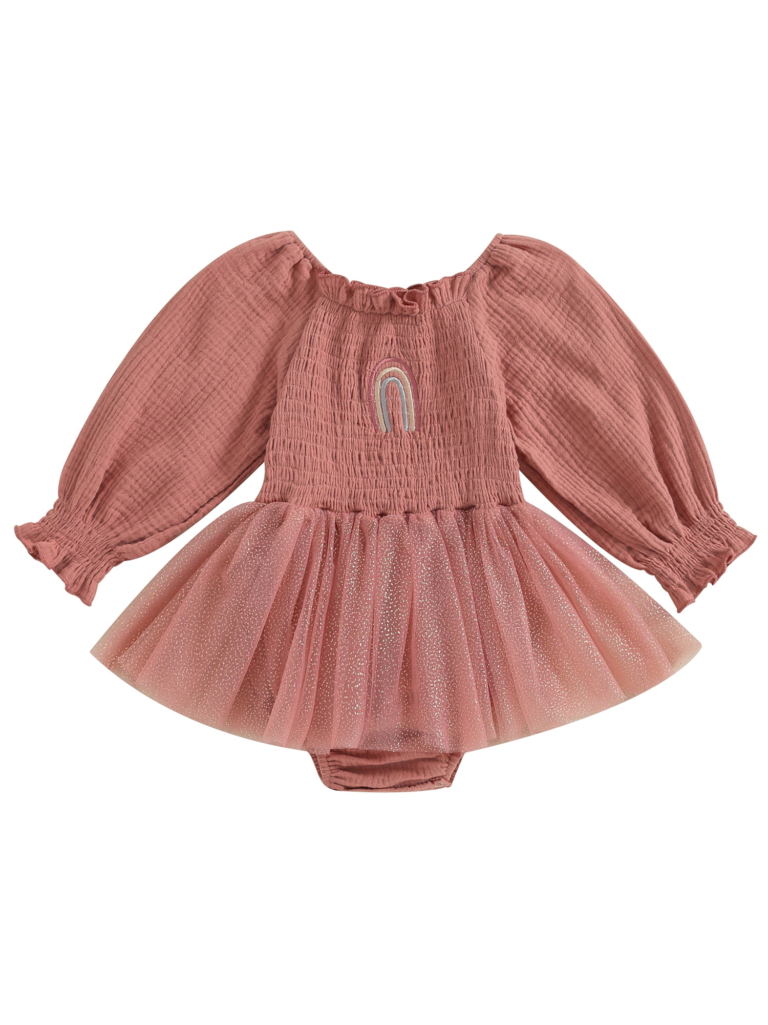 Wassery Baby Girl Rompers Dress 6M 12M 18M 24M Newborn Girls Rainbow ...