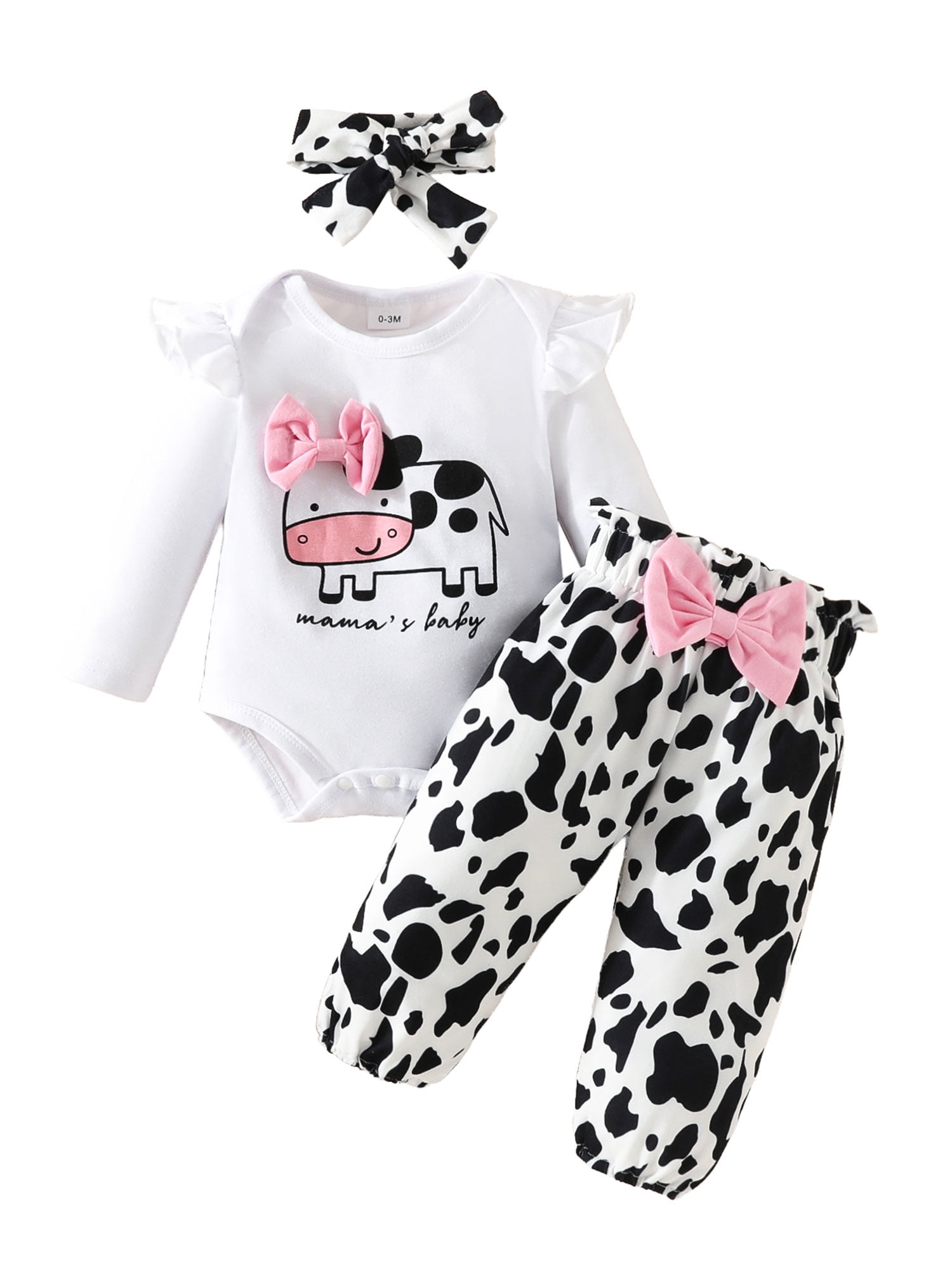 Wassery Baby Girls 3Pcs Fall Winter Outfits Set 3 6 9 12 18 Months Infant Girl Pants Set Long ...