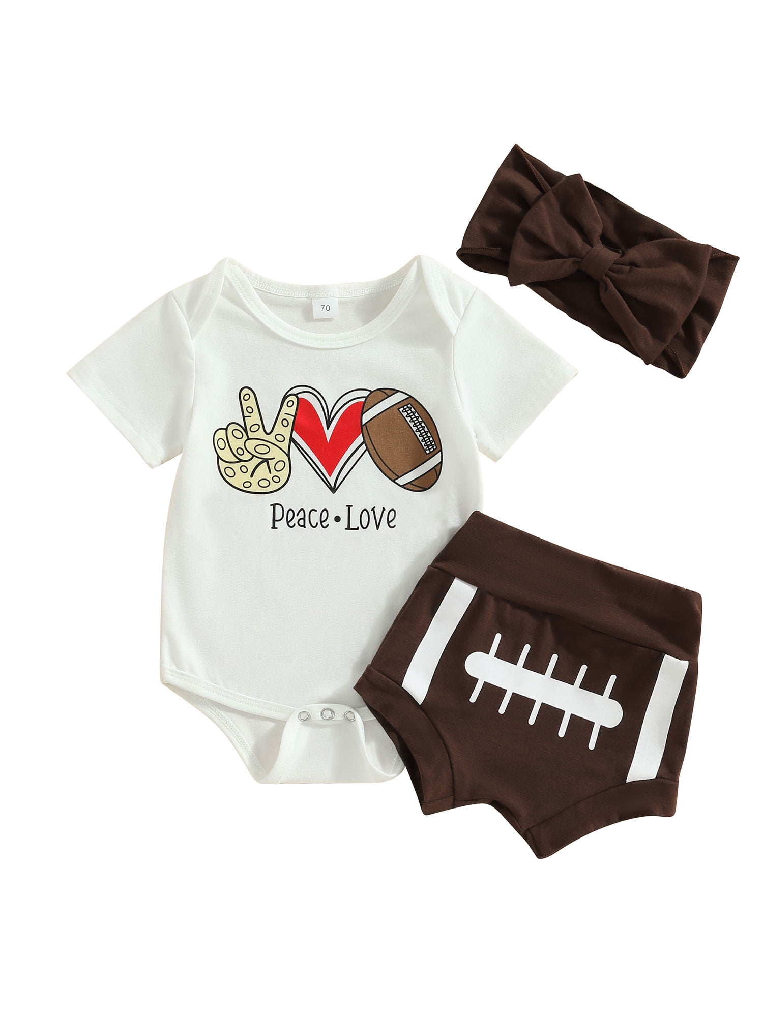 Wassery Baby Girls Summer Outfits Short Sleeve Graphic Rugby Print ...