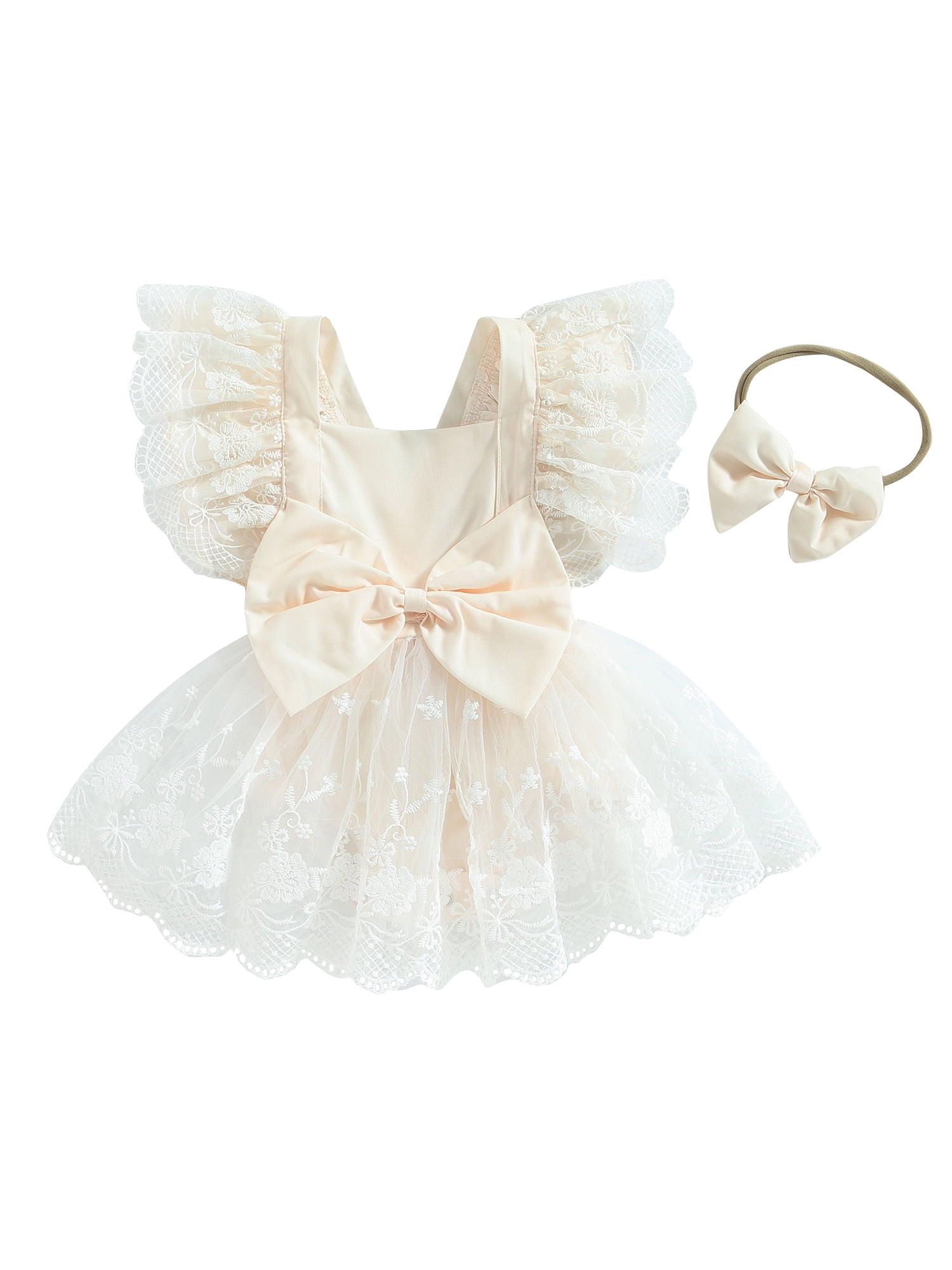 Wassery Baby Girls Summer Romper Dresses Infant Princess Elegant Fly ...