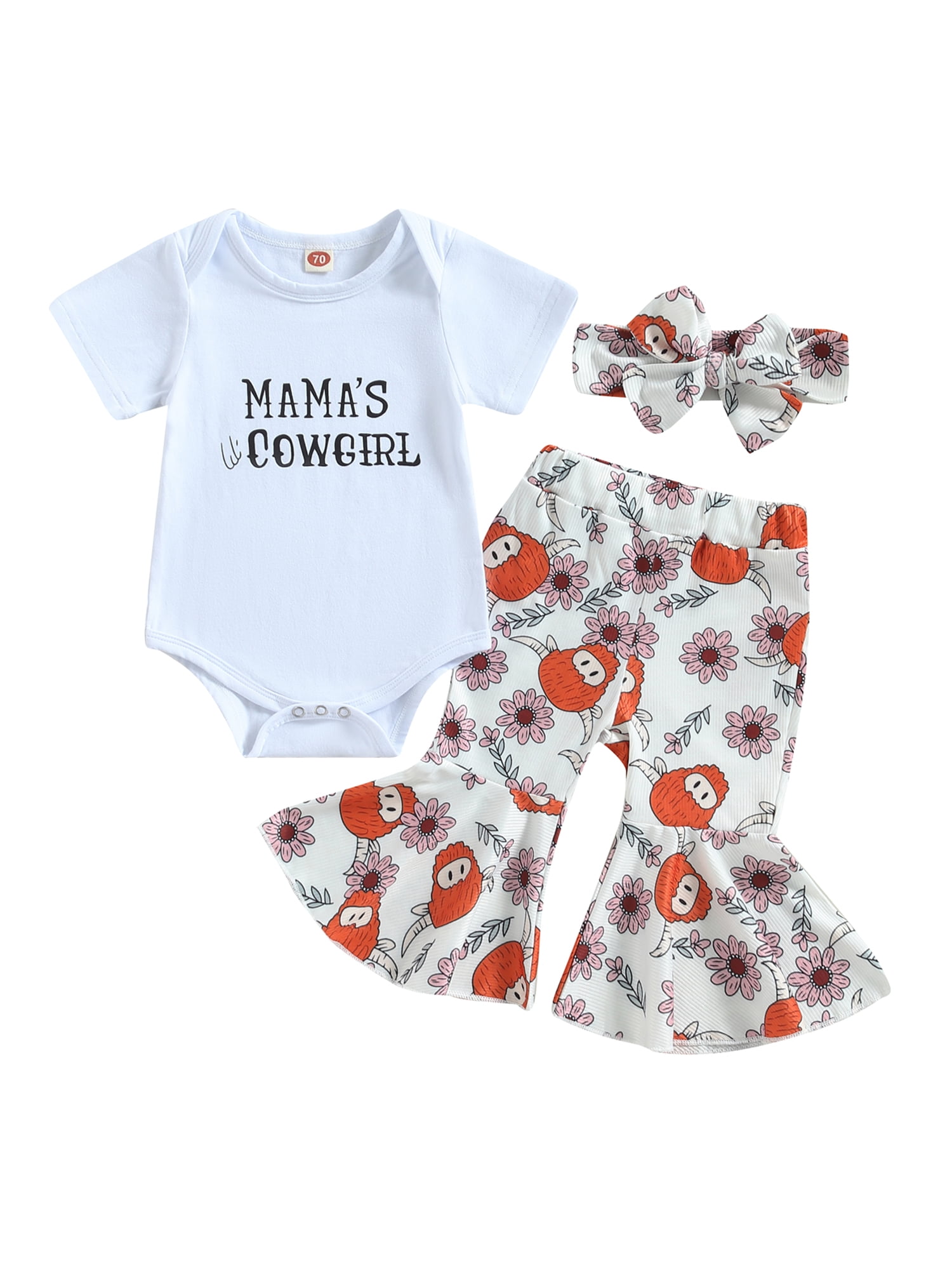 Wassery Baby Newborn Girls Clothes Letter Print Short Sleeve Romper ...