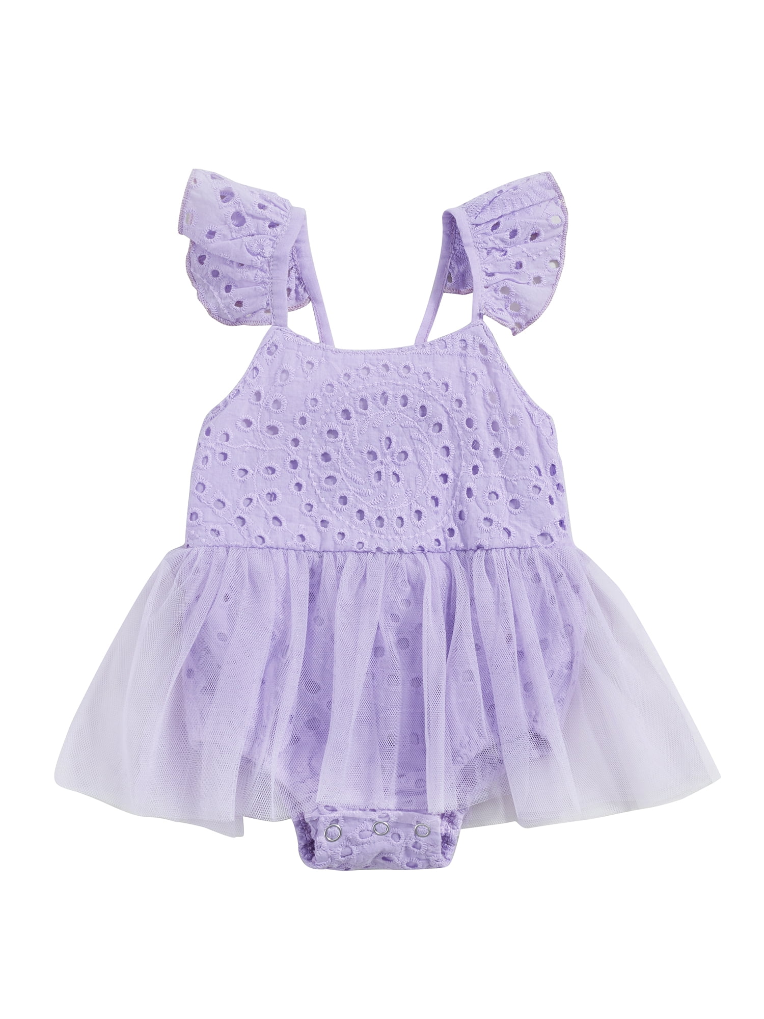 Wassery Ifant Baby Girls Summer Mesh Romper Casual Solid Color Flying ...