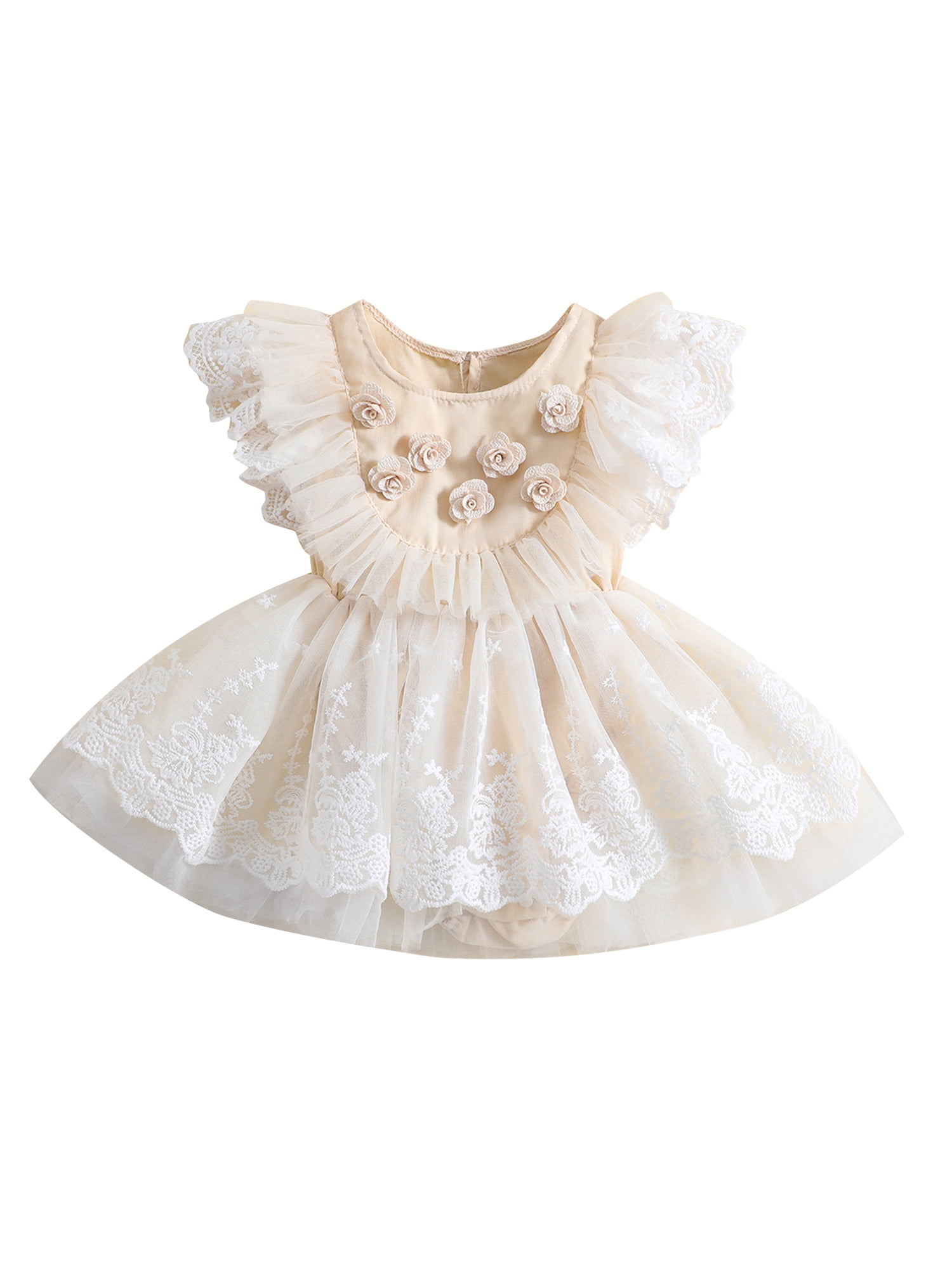 Wassery Infant Baby Girls Summer Romper Dresses Princess Elegant Fly ...