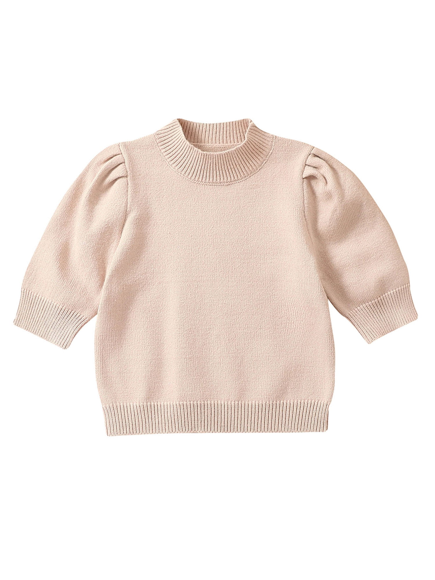 Wassery Kids Girls Knit Sweaters Long Sleeve Crew Neck Loose Knitted ...