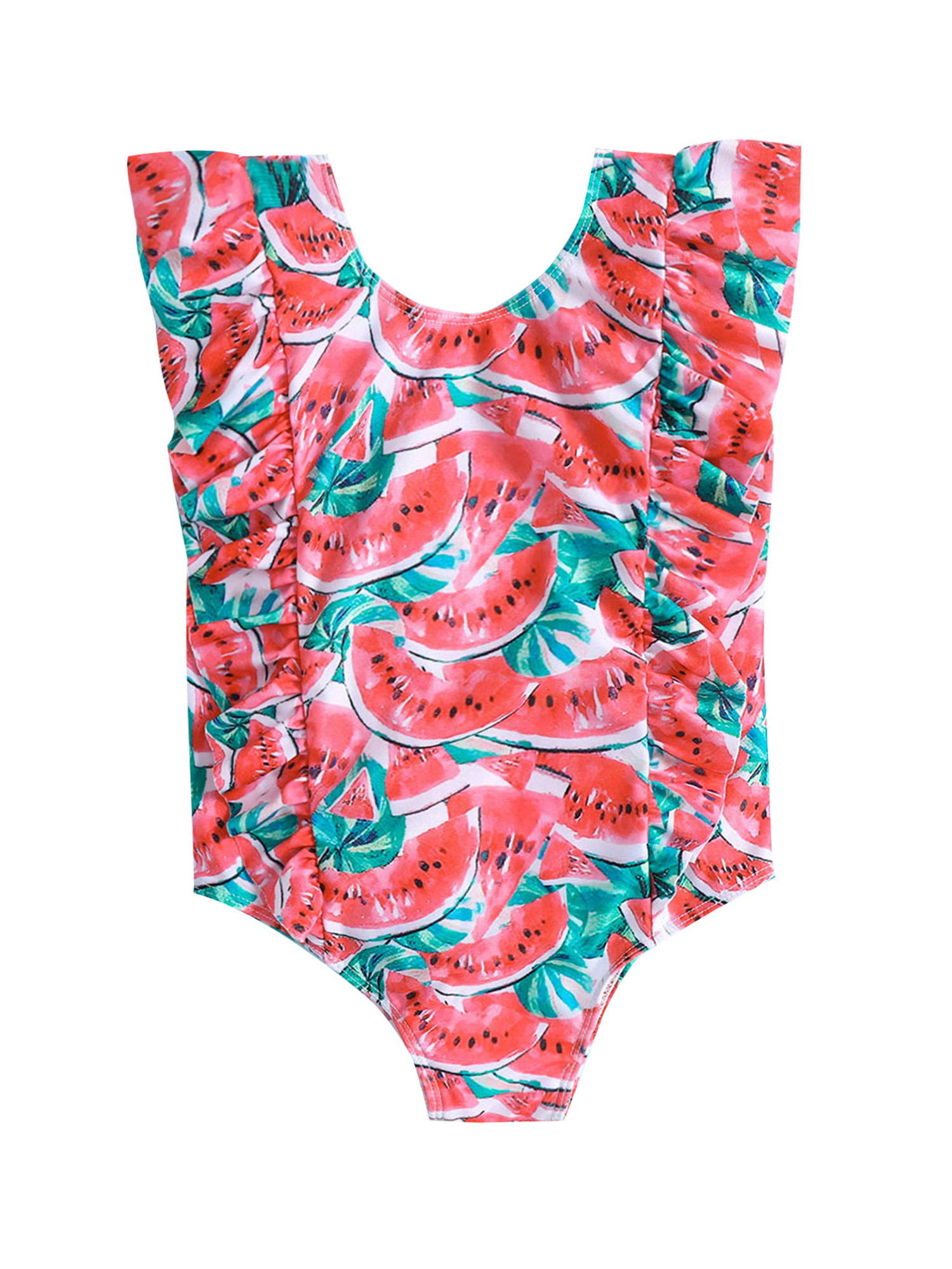 Wassery Kids Toddle Girl Summer Romper Swimsuit, Watermelon Print ...