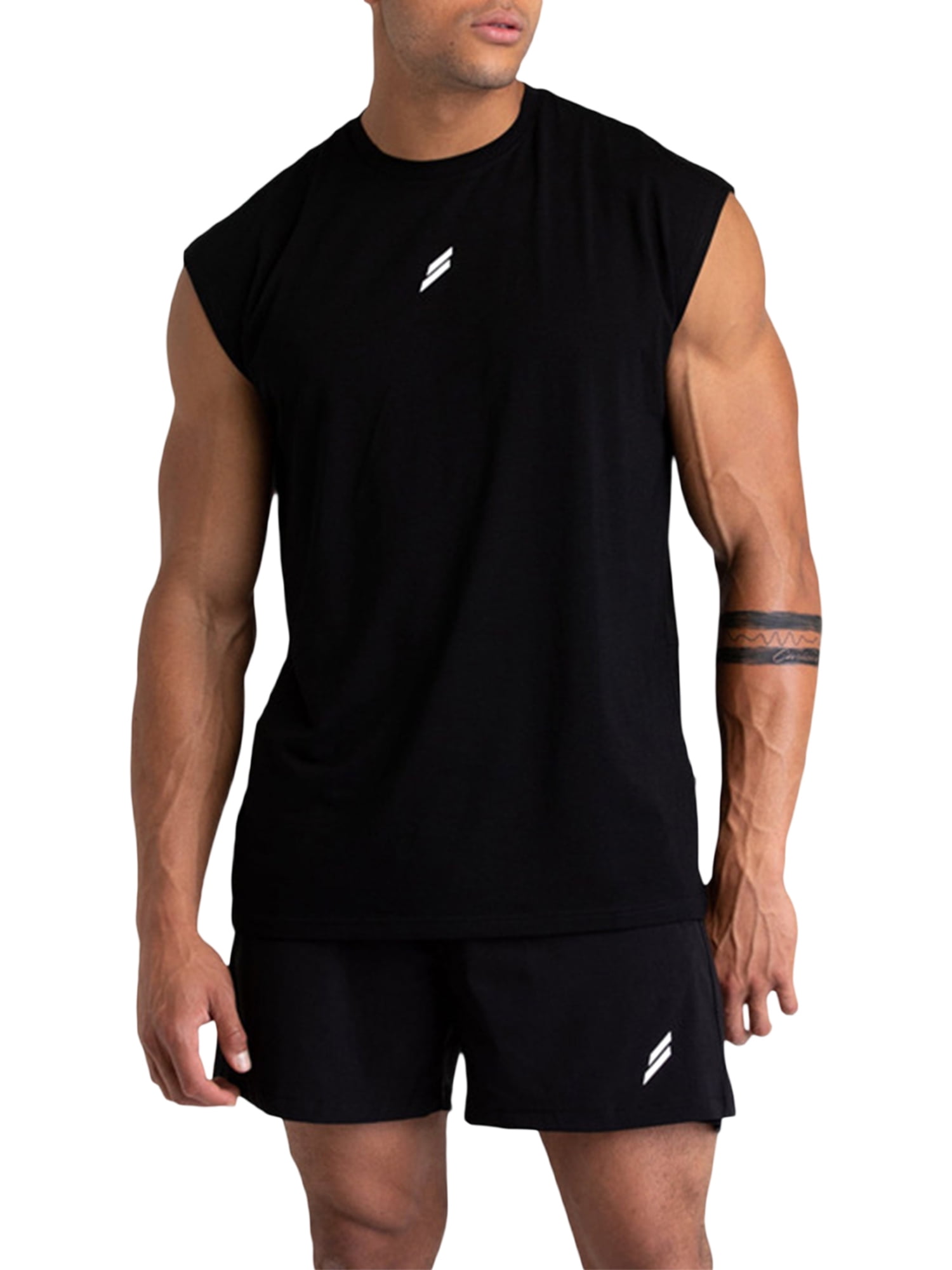 Wassery Men Tank Top Sleeveless Crew Neck Sweat Absorption Summer ...
