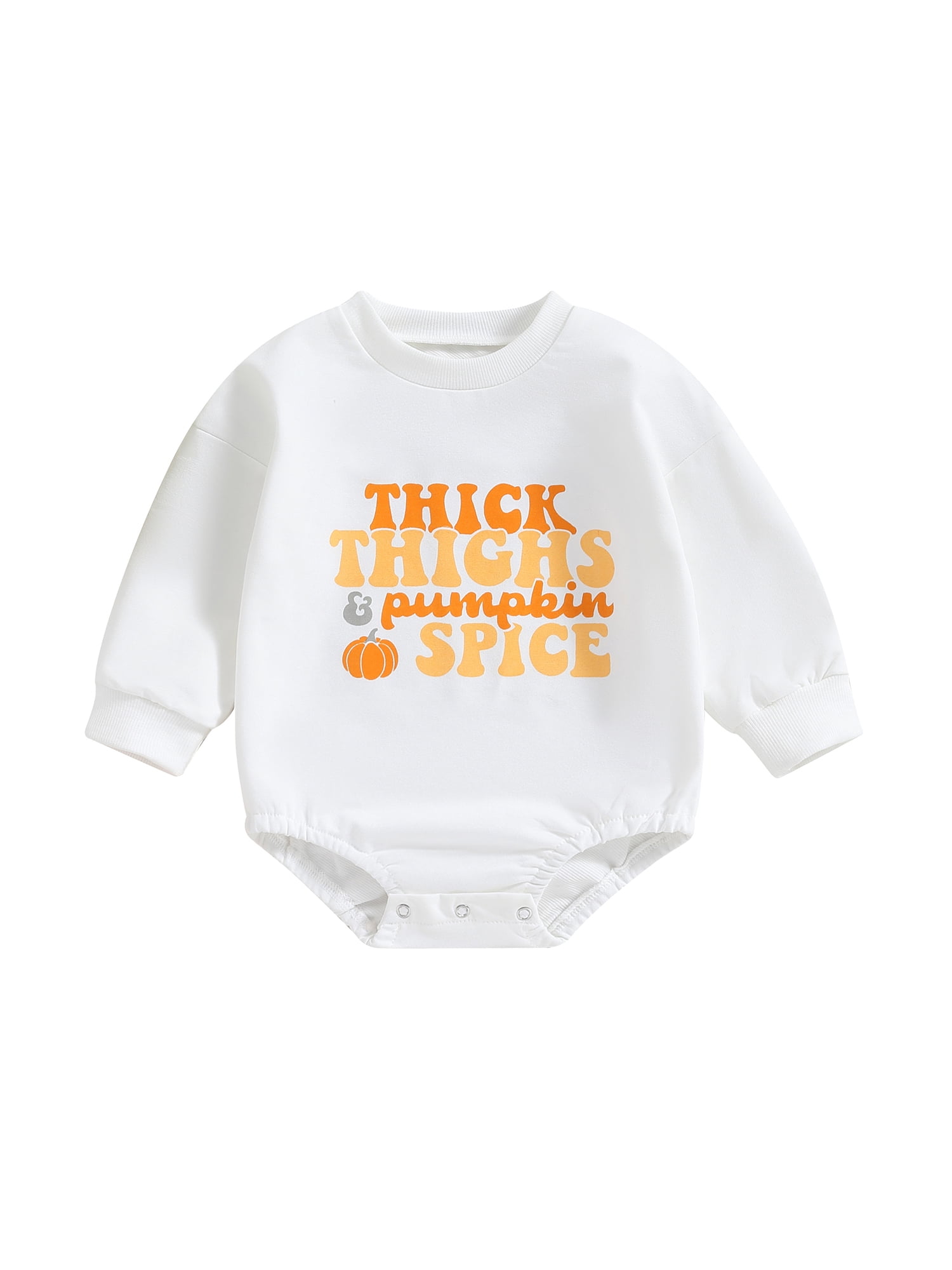 Wassery Newborn Baby Boys Girls Thanksgiving Day Outfit Long Sleeve Pumpkin Pie Print Romper ...