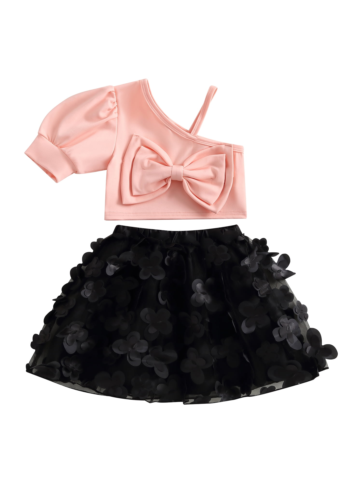 Wassery Toddler Girls Summer Outfit Sets 4T 5T 6T 7T Little Girls Dress ...