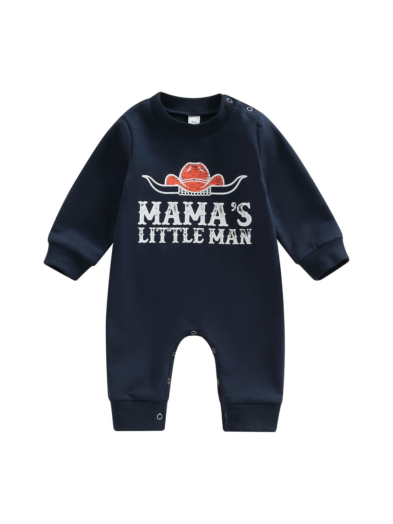 Wassery Western Baby Girl Boy Autumn Clothes Letters Print One Piece Jumpsuit 3 6 12 18 Months ...