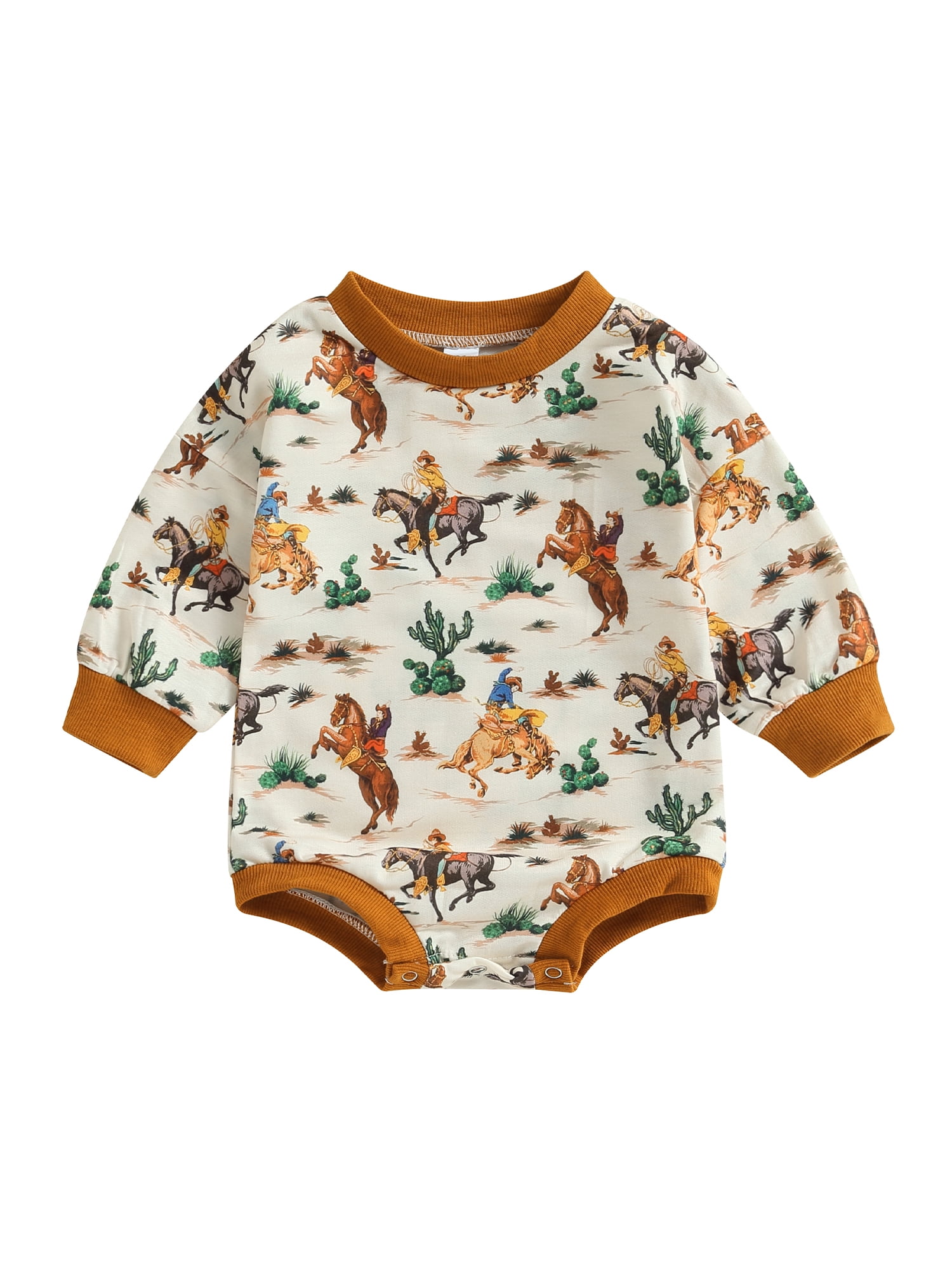 Wassery Western Baby Girls Sweatshirts Rompers 3 6 12 18 Months Infant Autumn Clothes Cow Head ...