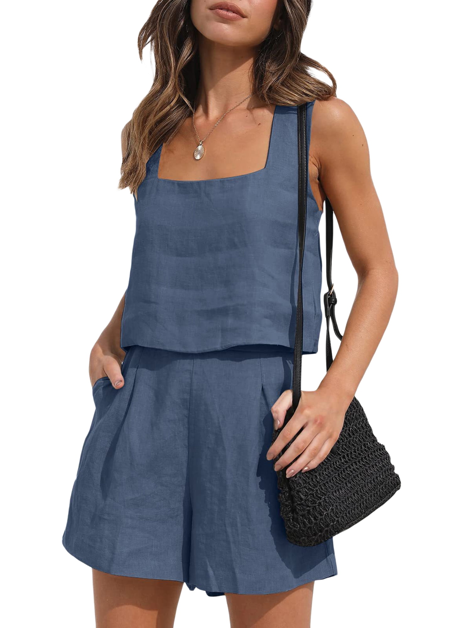 Wassery Women's Royal Blue Streetwear Leisure 2-Piece Outfit, S ...