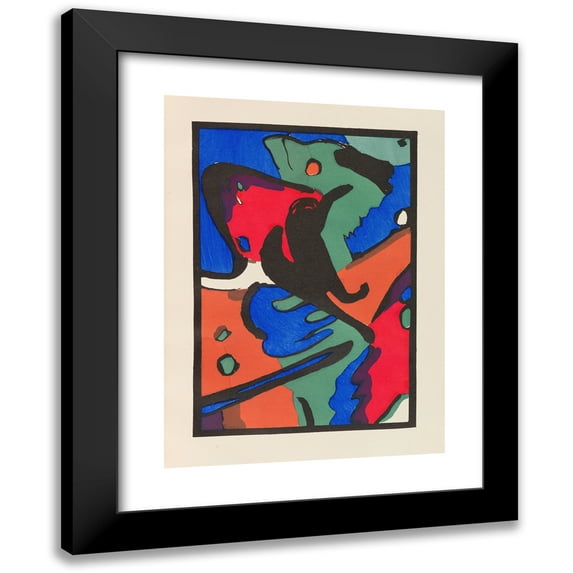 Wassily Kandinsky 11x14 Black Modern Framed Museum Art Print Titled ...
