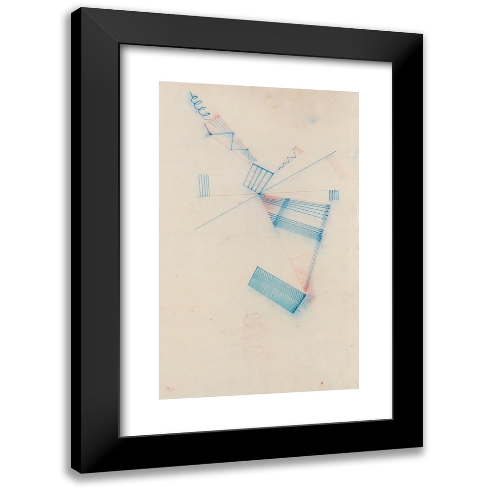 Wassily Kandinsky 12x18 Black Modern Framed Museum Art Print Titled ...
