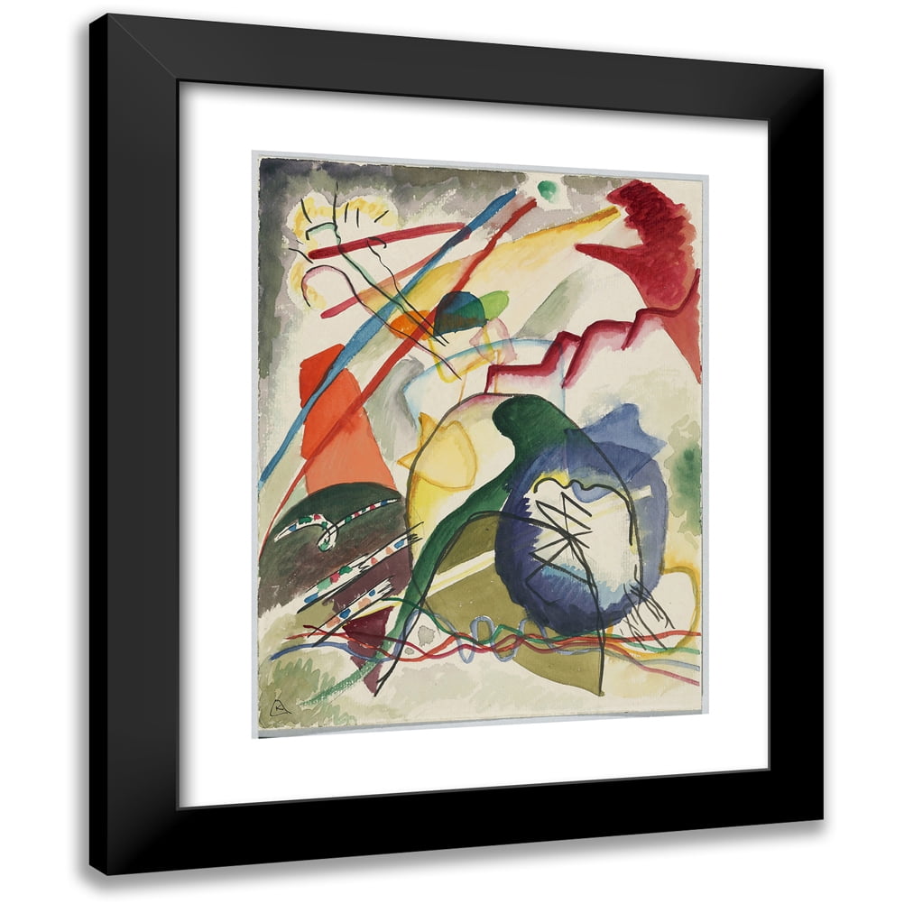 Wassily Kandinsky 15x18 Black Modern Framed Museum Art Print Titled ...