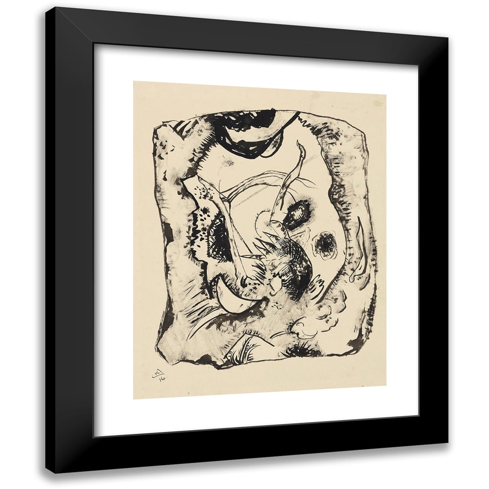 Wassily Kandinsky 15x18 Black Modern Framed Museum Art Print Titled ...