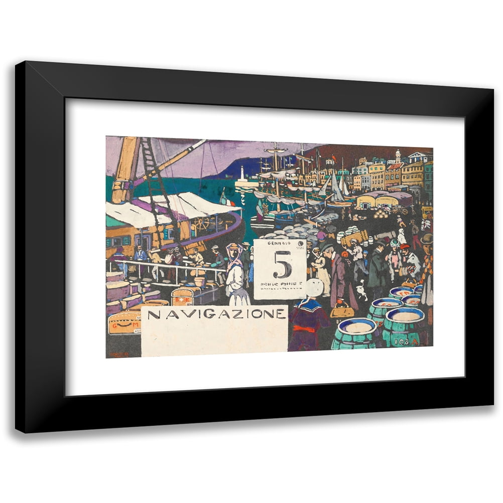 Wassily Kandinsky 18x13 Black Modern Framed Museum Art Print Titled ...