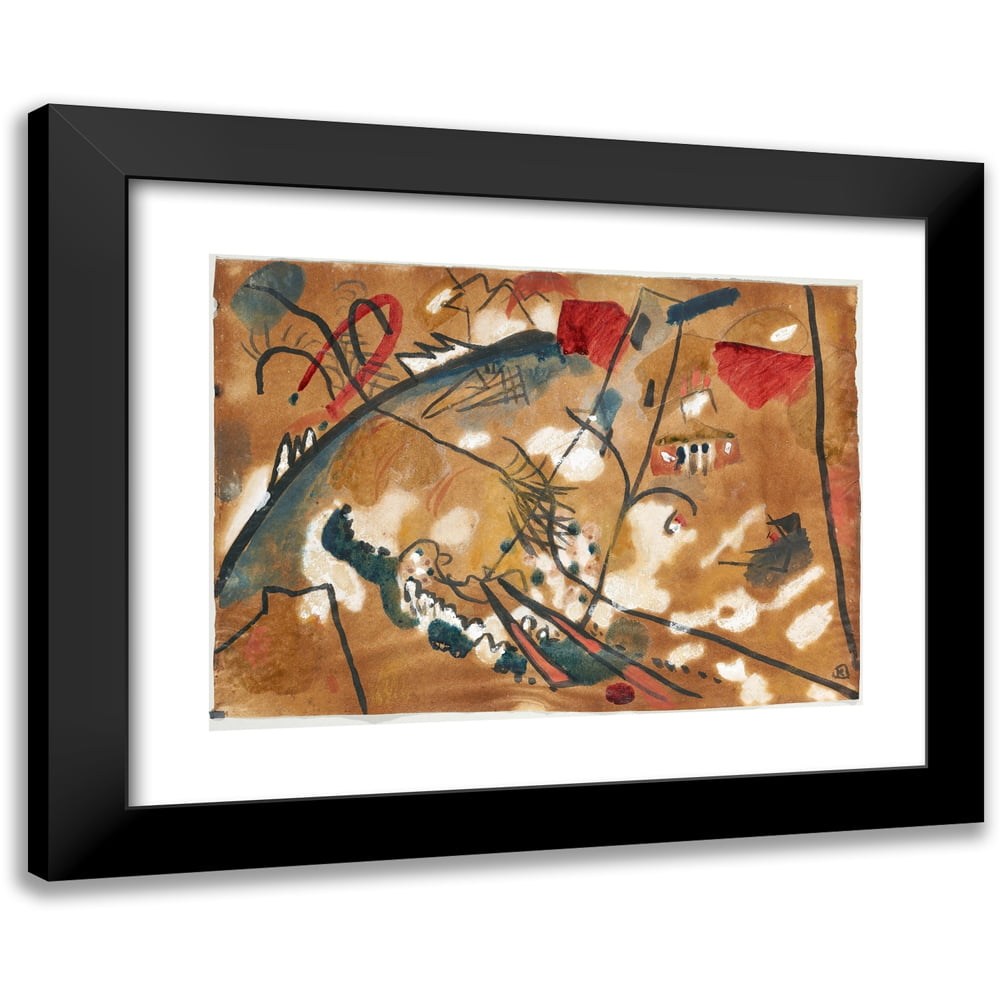 Wassily Kandinsky 18x14 Black Modern Framed Museum Art Print Titled ...