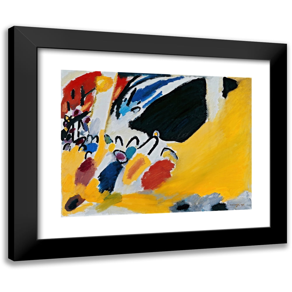 Wassily Kandinsky 18x15 Black Modern Framed Museum Art Print Titled ...