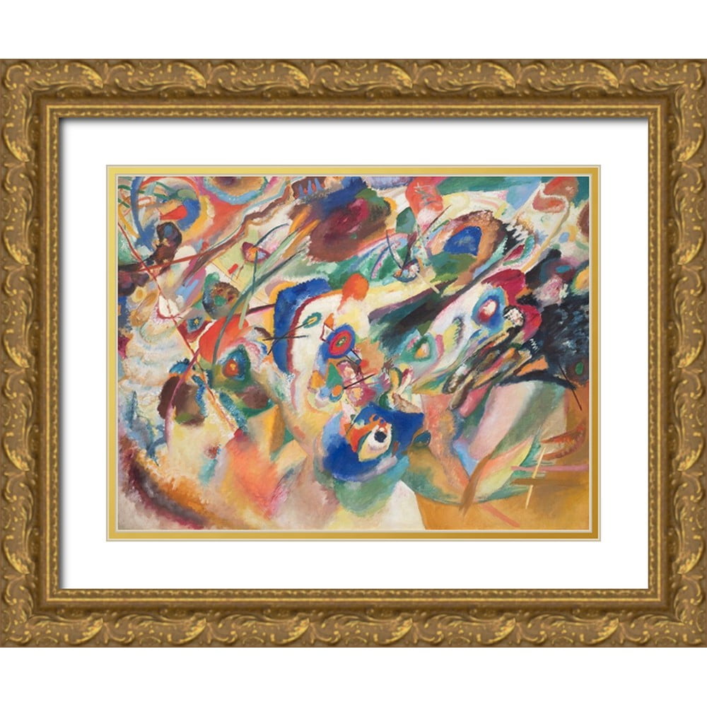 Wassily, Kandinsky 18x15 Gold Ornate Wood Framed with Double Matting ...