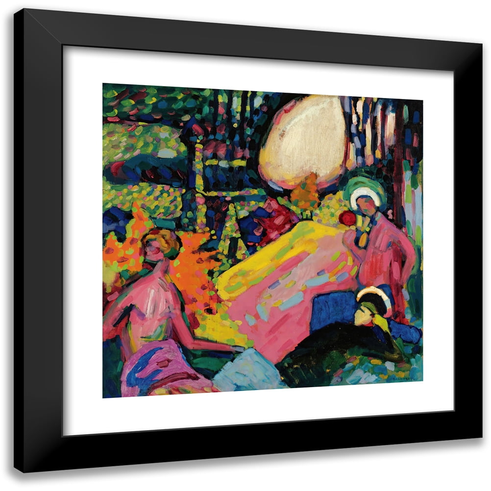 Wassily Kandinsky 20x20 Black Modern Framed Museum Art Print Titled ...