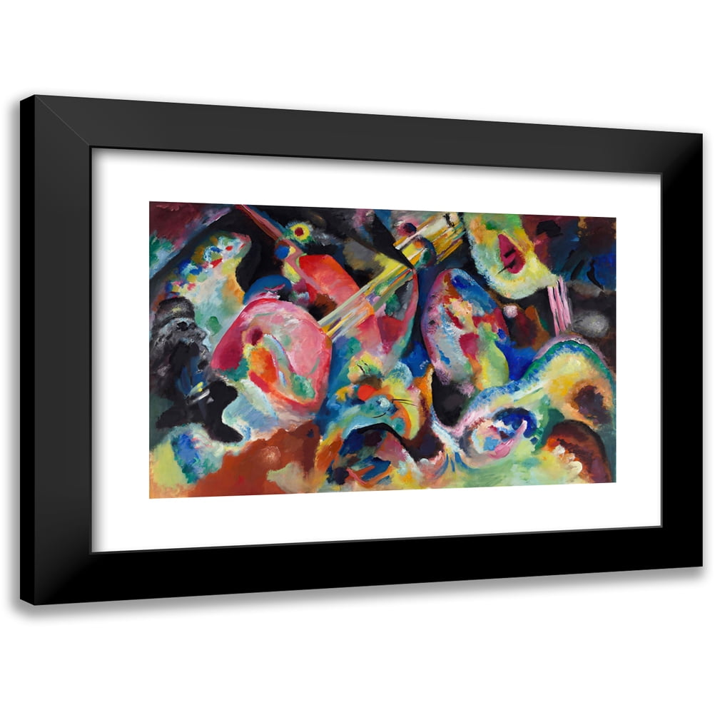 Wassily Kandinsky 24x17 Black Modern Framed Museum Art Print Titled ...