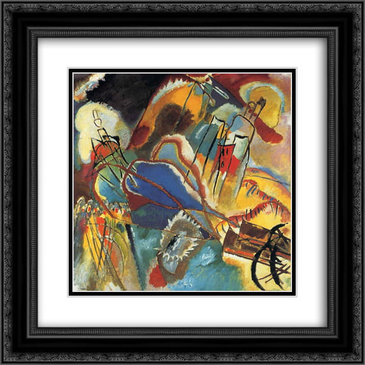 Wassily Kandinsky 2x Matted 20x20 Black Ornate Framed Art Print ...