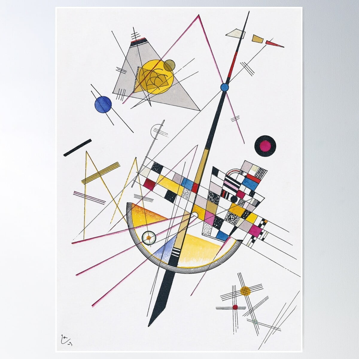Wassily Kandinsky Delicate Tension Poster Wall Art, Modern Wall Decor ...
