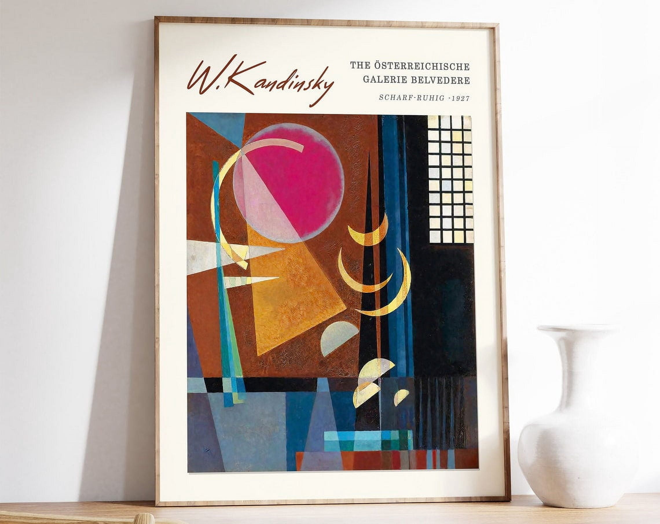 Wassily Kandinsky Exhibition Poster, Scharf-Ruhig, Abstract Wall Art ...