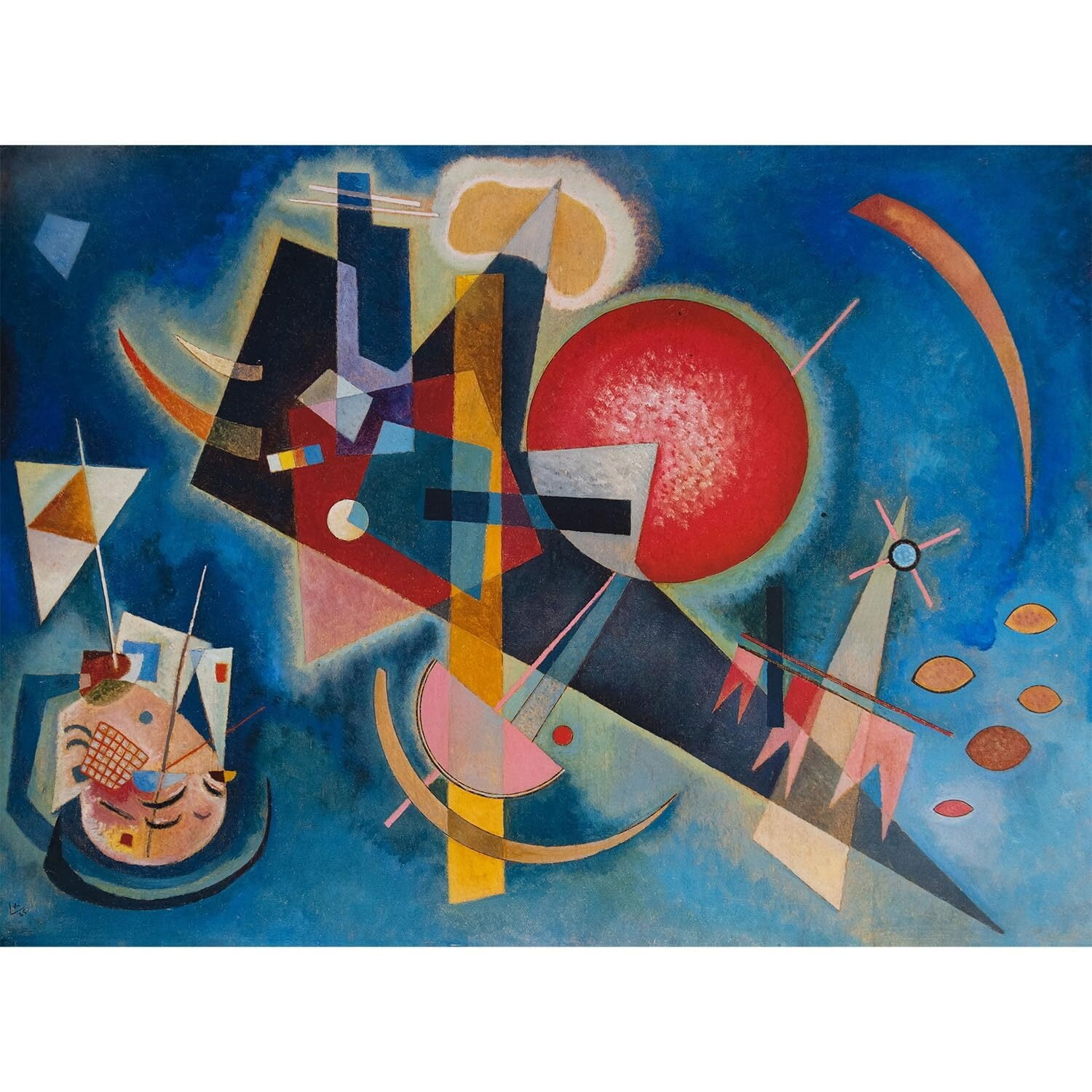 Wassily Kandinsky Exhibition Wall Art Blue Canvas Painting Wassily ...