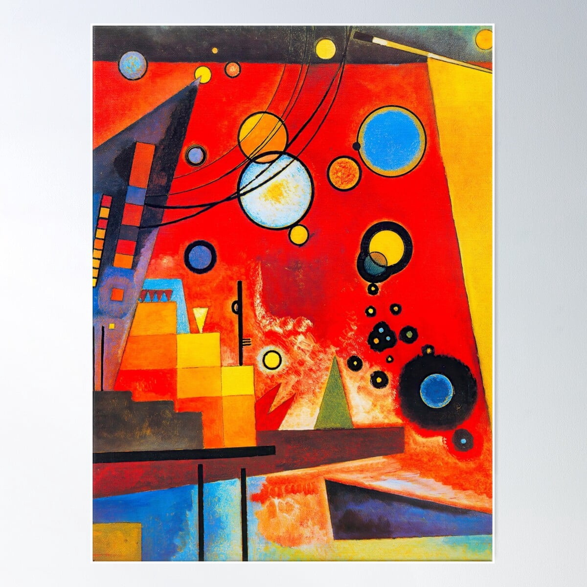 Wassily Kandinsky - Heavy Red (Digitally Enhanced) Poster Wall Art ...