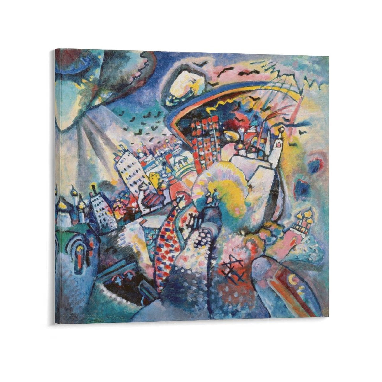 Wassily Kandinsky Moscow. Red Square Painting On Canvas Wall Art Poster ...