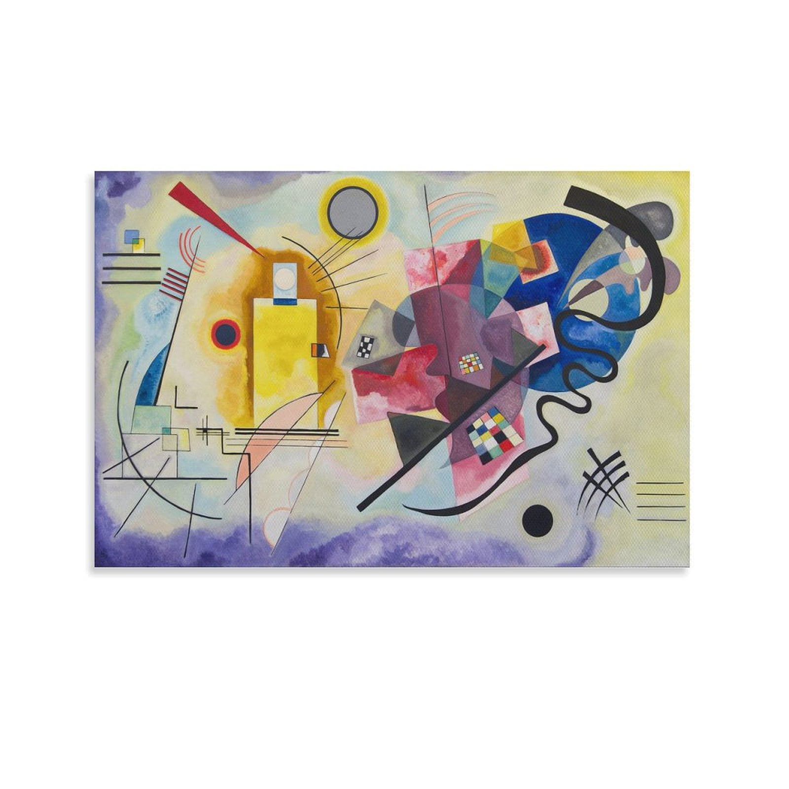 Wassily Kandinsky Red, Yellow And Blue Painting Poster Poster Cool ...