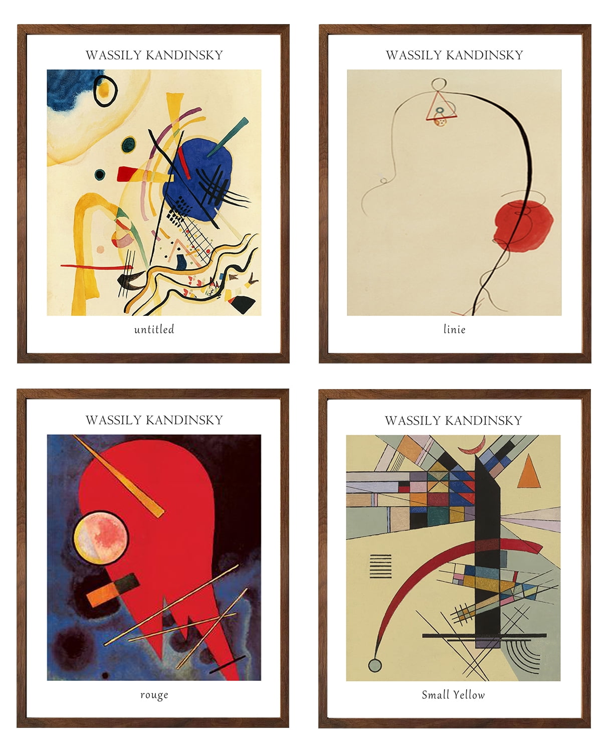 Wassily Kandinsky Wall Art 4 Panels,Kandinsky Print,Kandinsky Abstract ...