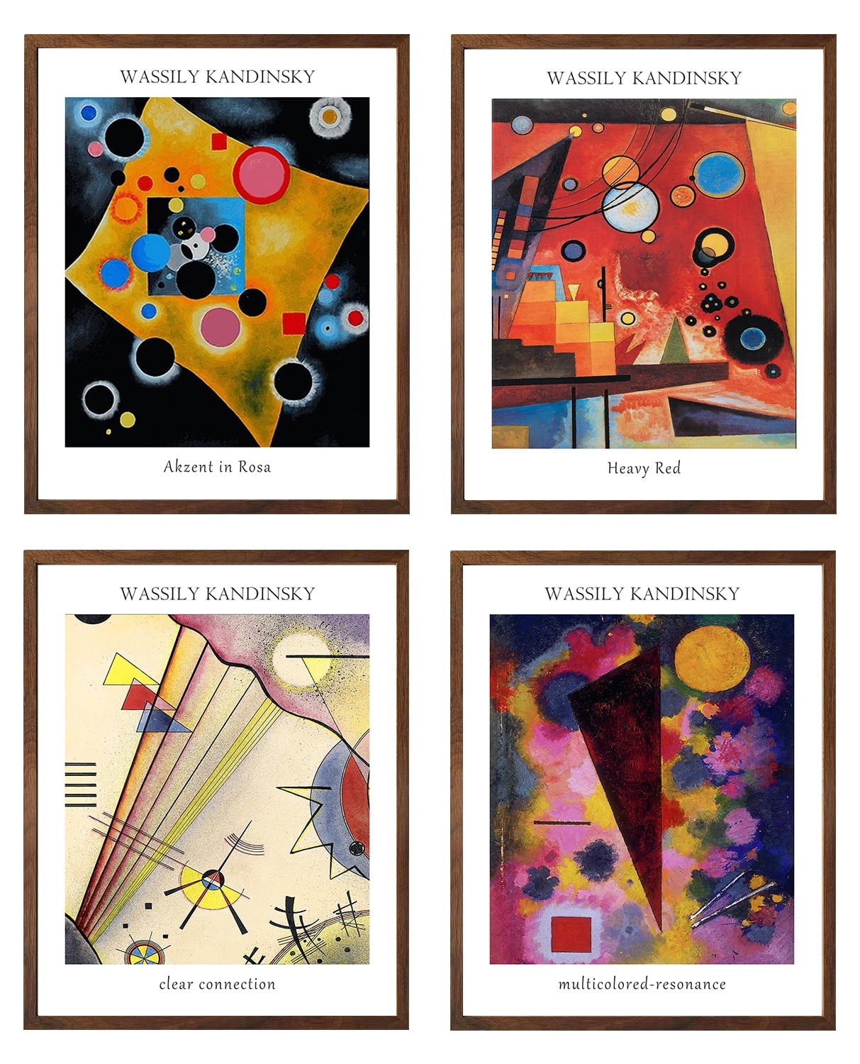 Wassily Kandinsky Wall Art 4 Panels,Kandinsky Print,Kandinsky Abstract ...
