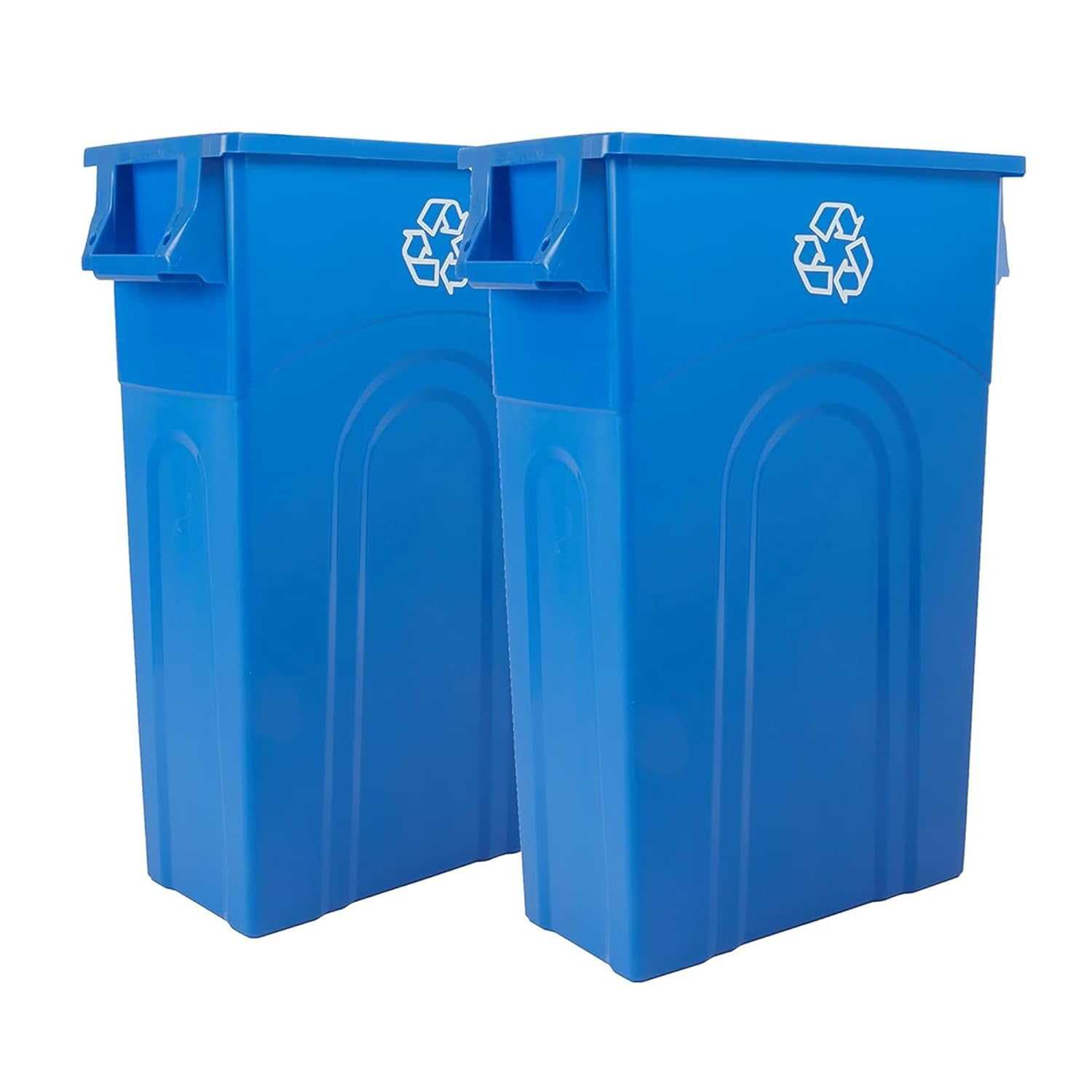 Waste Container with Swing Lid, 23 Gallon, Space Saving Slim Profile ...