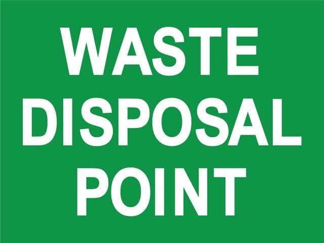 Waste Disposal Point Rust Free Aluminum Sign - Printed With ...