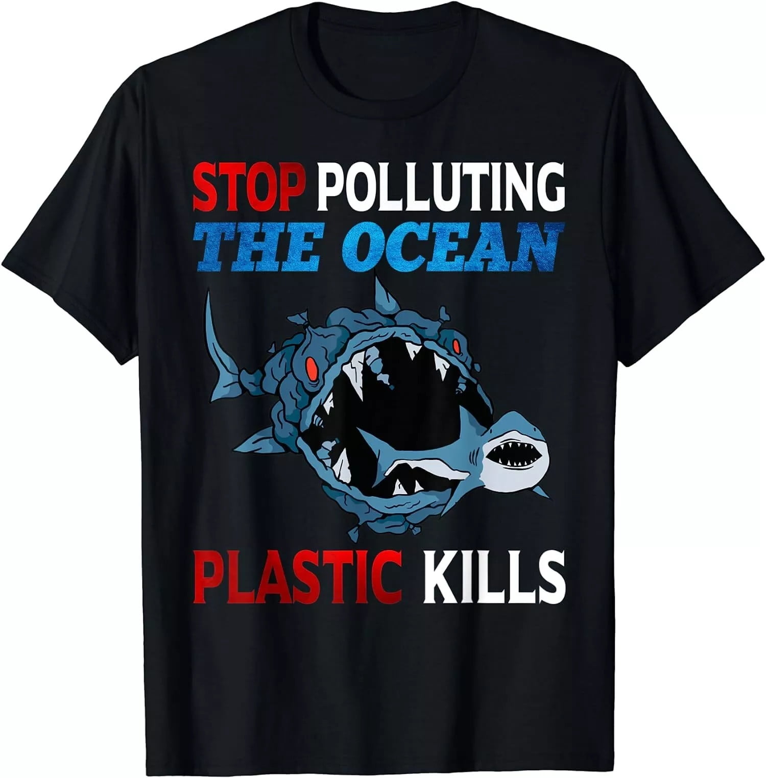 Waste Kills Shark Protect Our Planet Animal Activist Welfare T-Shirt ...