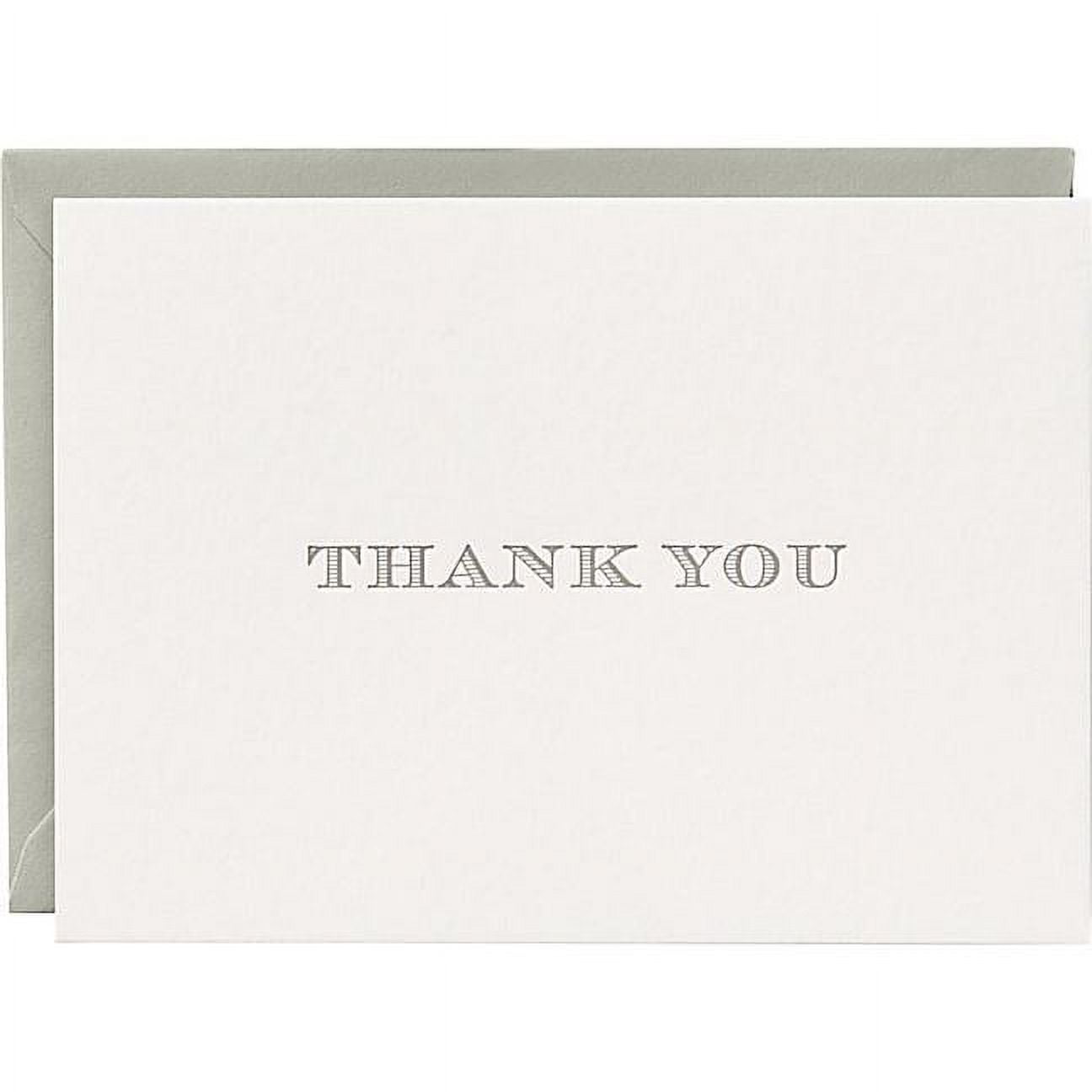 Waste Not Paper Escorial Letterpress 4b Thank You - Walmart.com