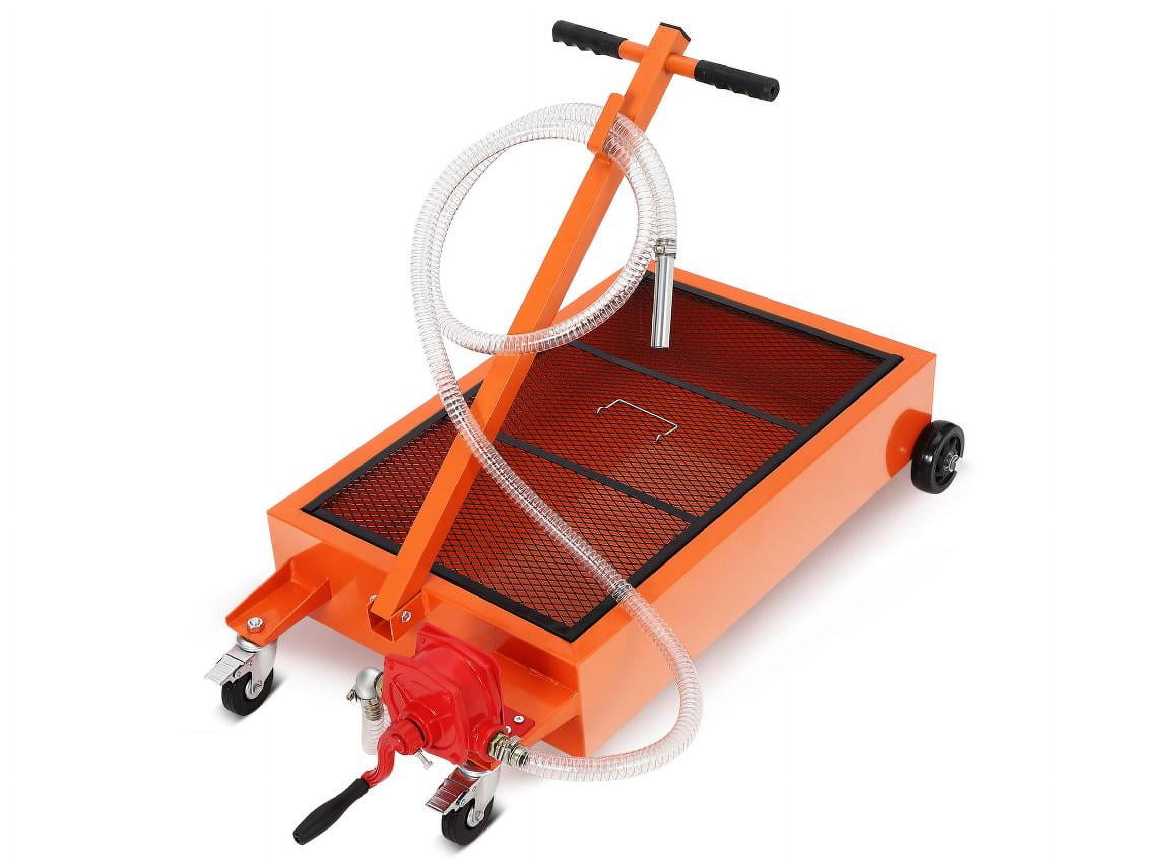Waste Oil Cart | With Hose And Folding Handle | Orange | Wheels ...